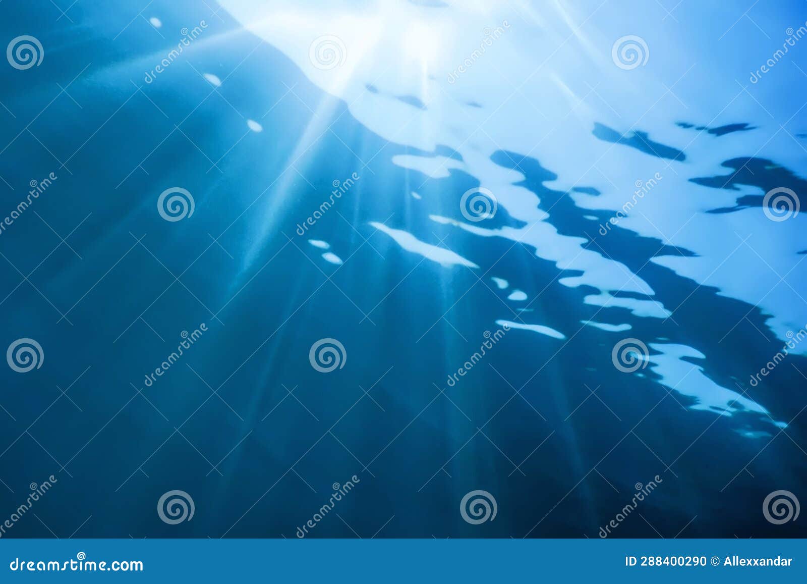 Underwater Sunlight through Water Surface Stock Photo - Image of ...