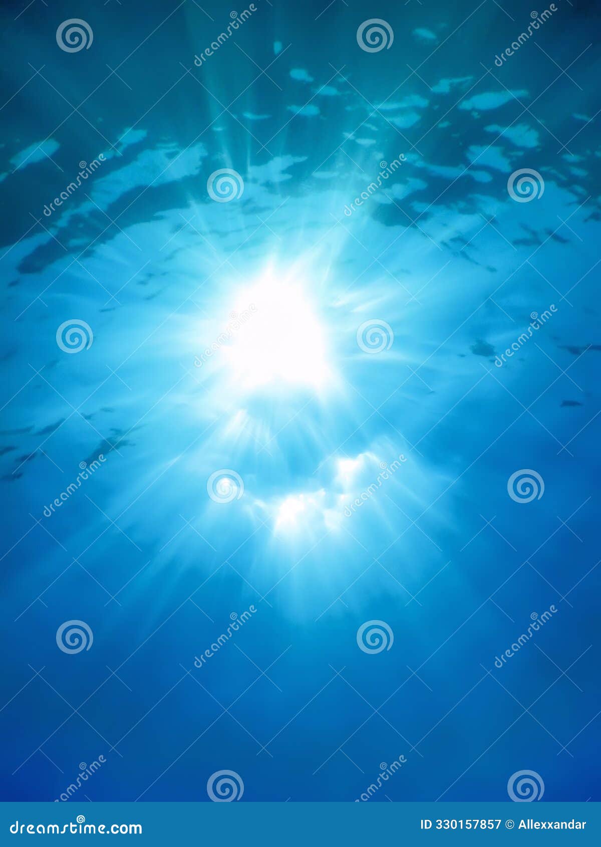 Underwater Sunlight Through Water Surface, Underwater Background ...