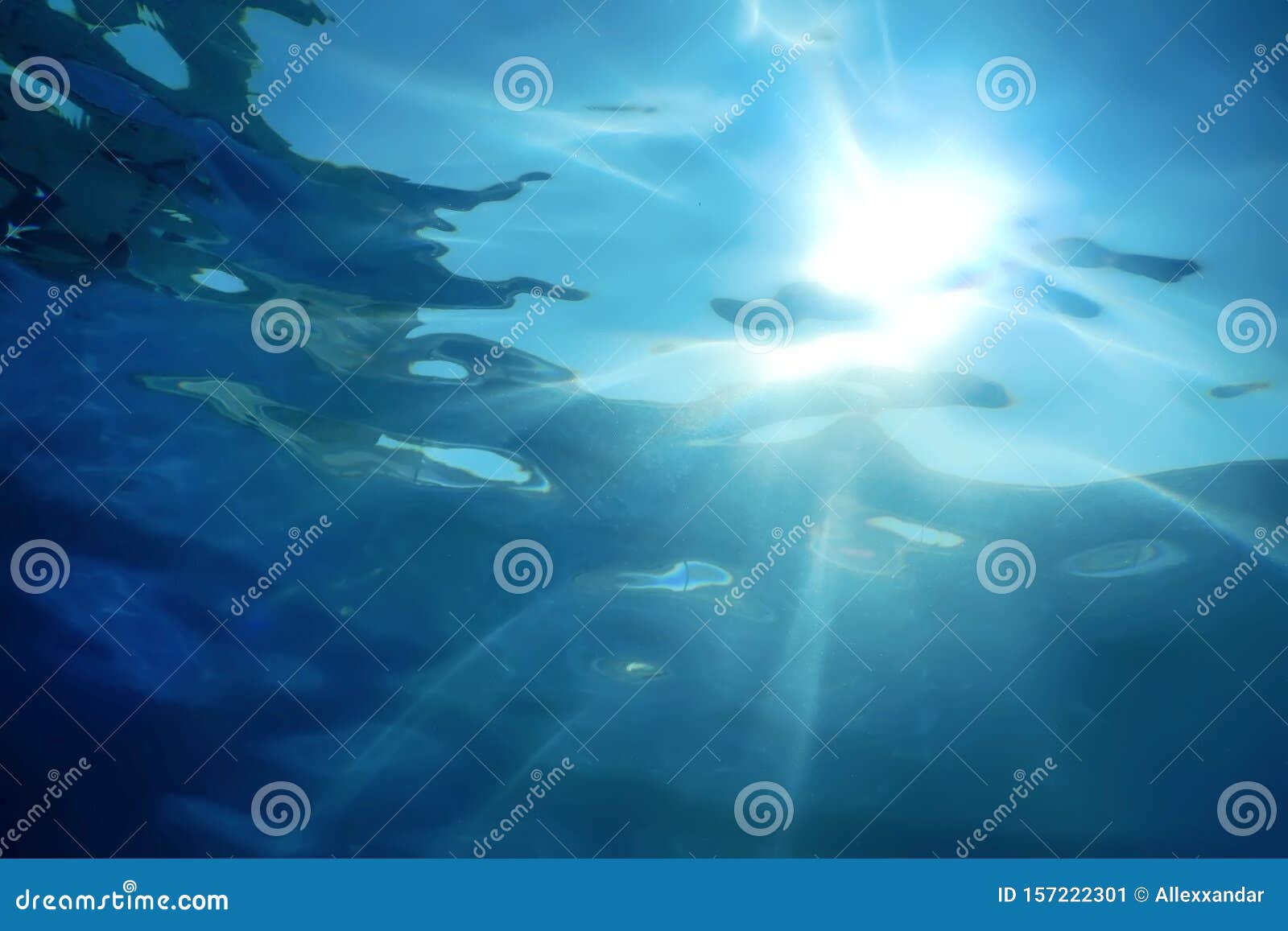 Underwater Sunlight through Water Surface, Underwater Background Stock ...