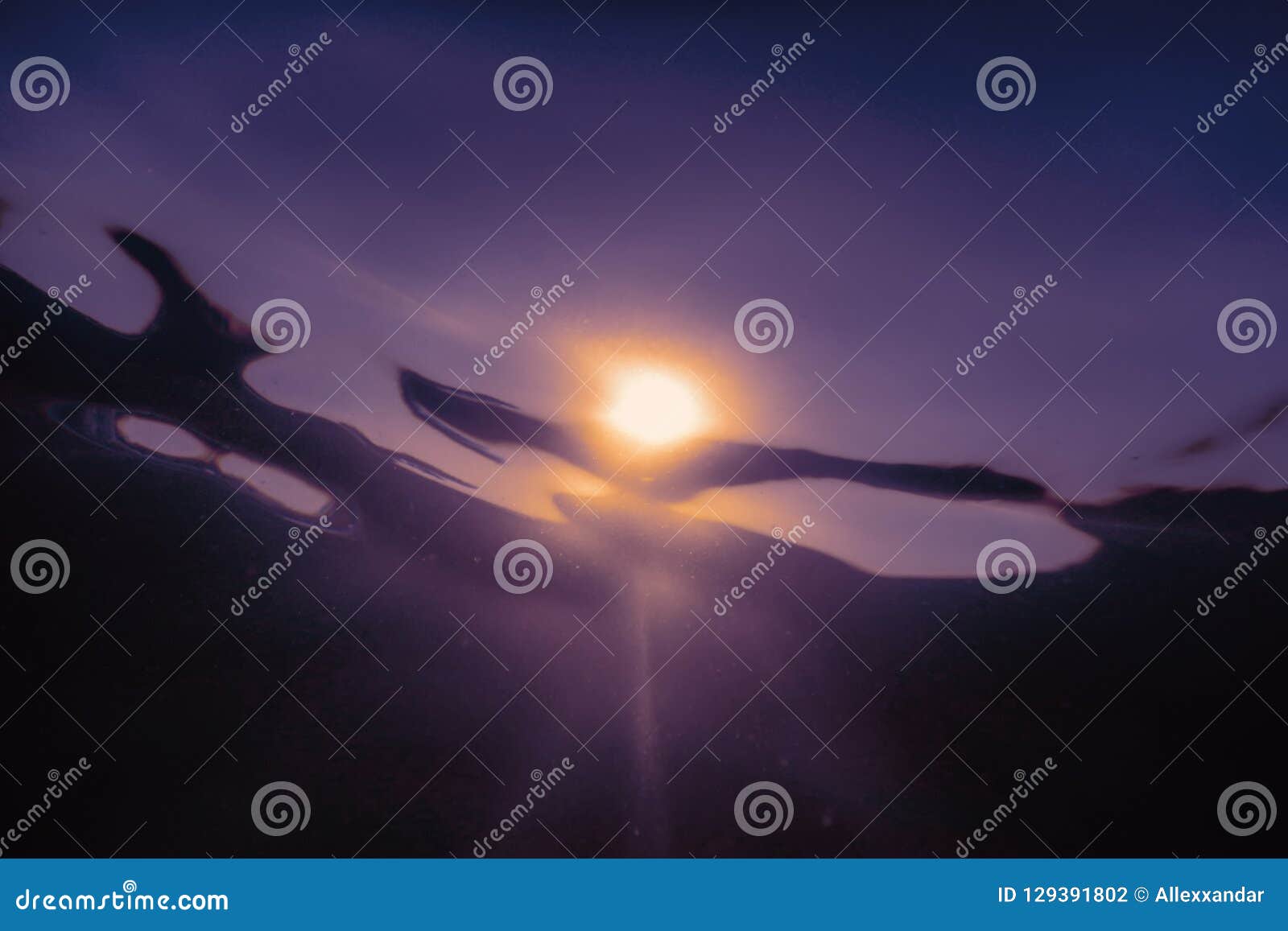 Underwater Sunset Water Surface Stock Photo - Image of skylight ...
