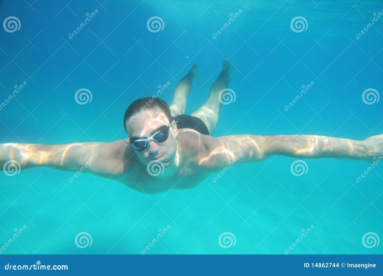 Underwater swimmer stock photo. Image of diving, blue - 14862744
