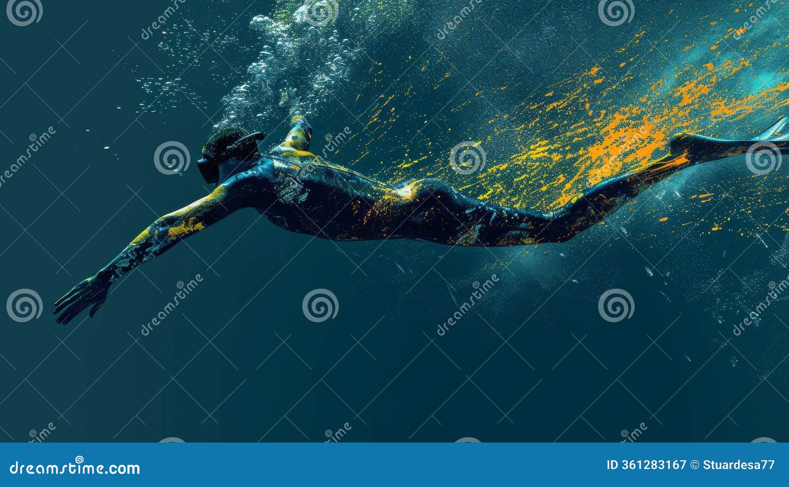 Underwater Swimmer Royalty-Free Stock Photography | CartoonDealer.com ...