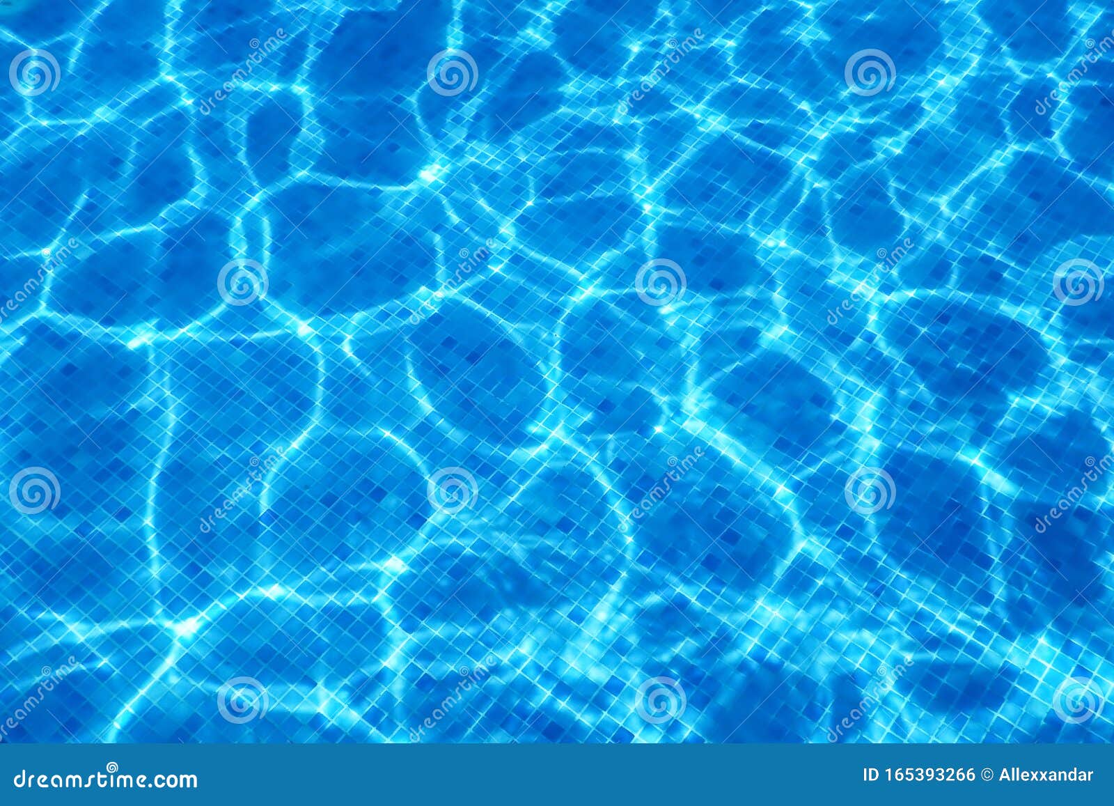 Underwater Swimming Pool Blue Tile, Water Ripples of Swimming Pool ...