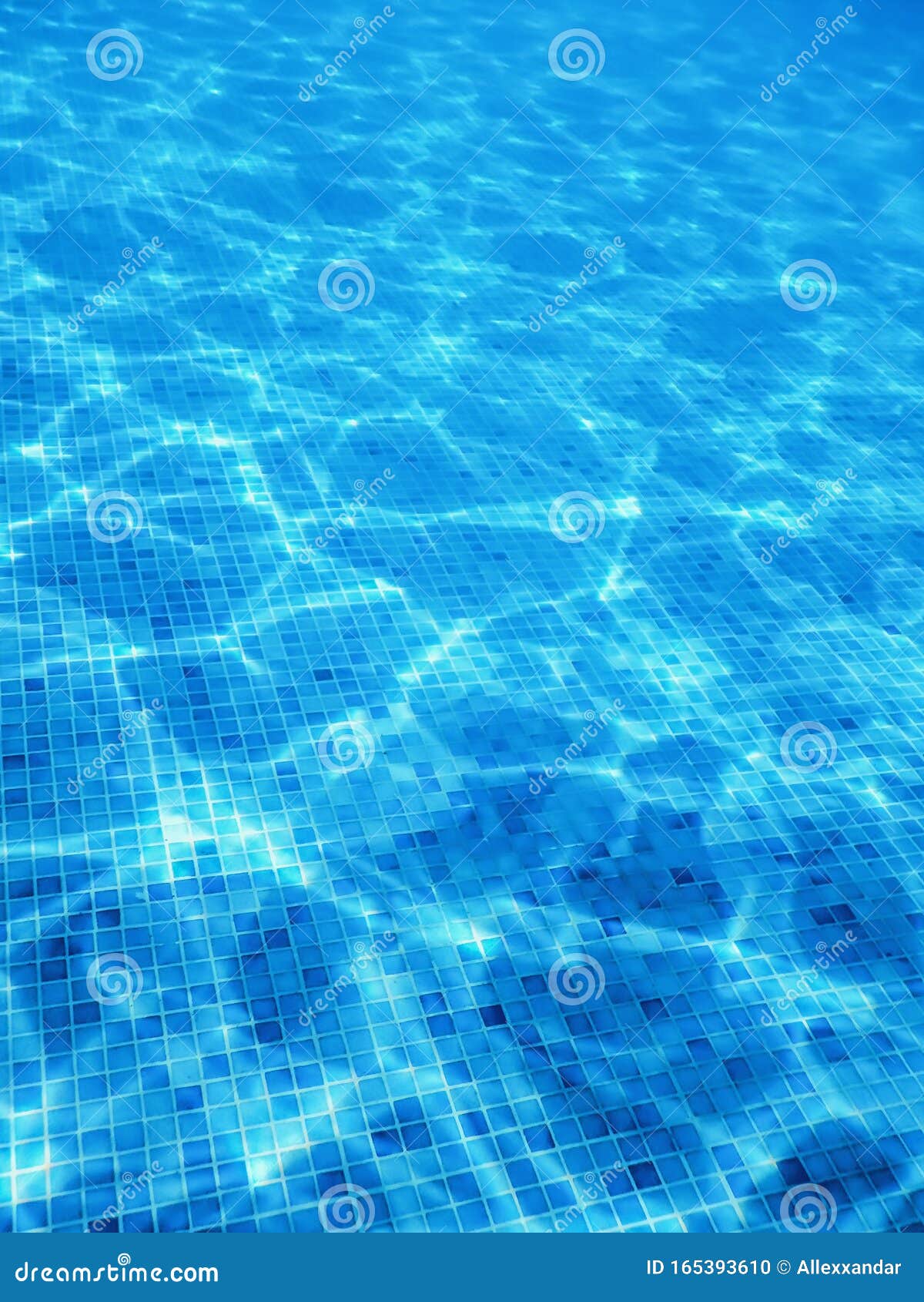 Underwater Swimming Pool Blue Tile, Water Ripples of Swimming Pool ...