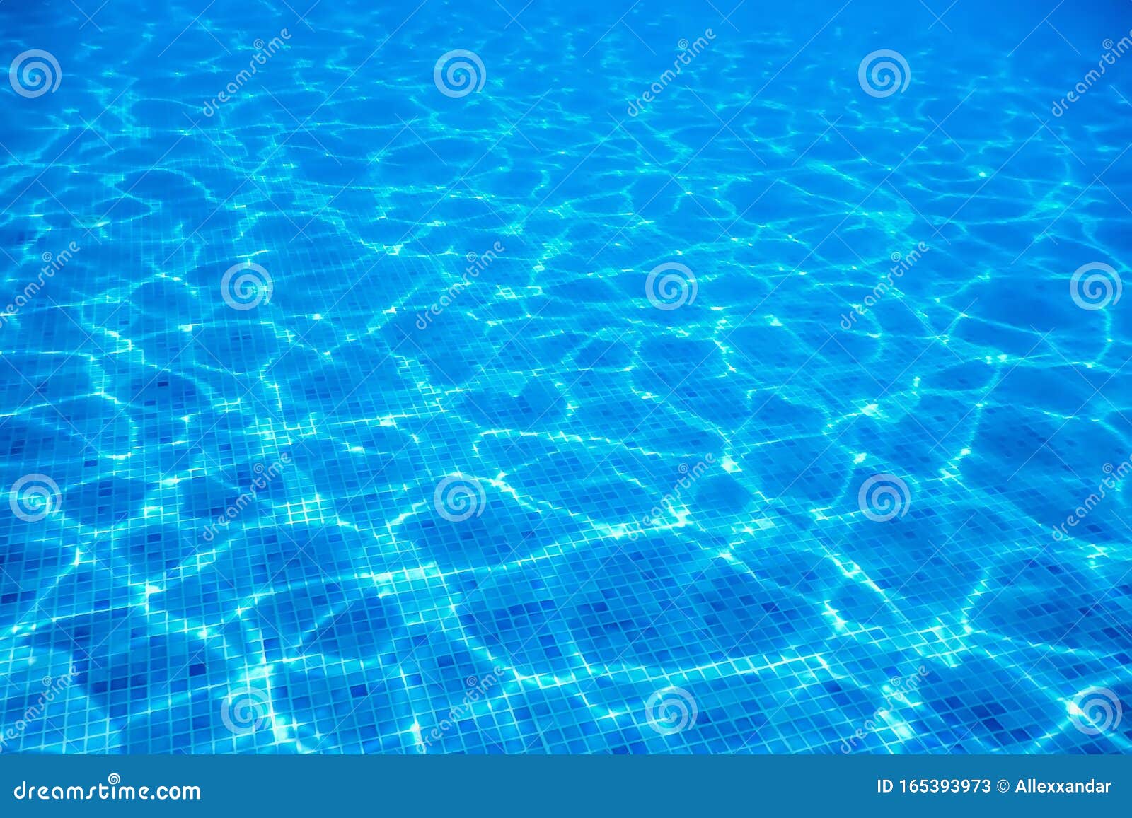 Underwater Swimming Pool Blue Tile, Water Ripples of Swimming Pool ...