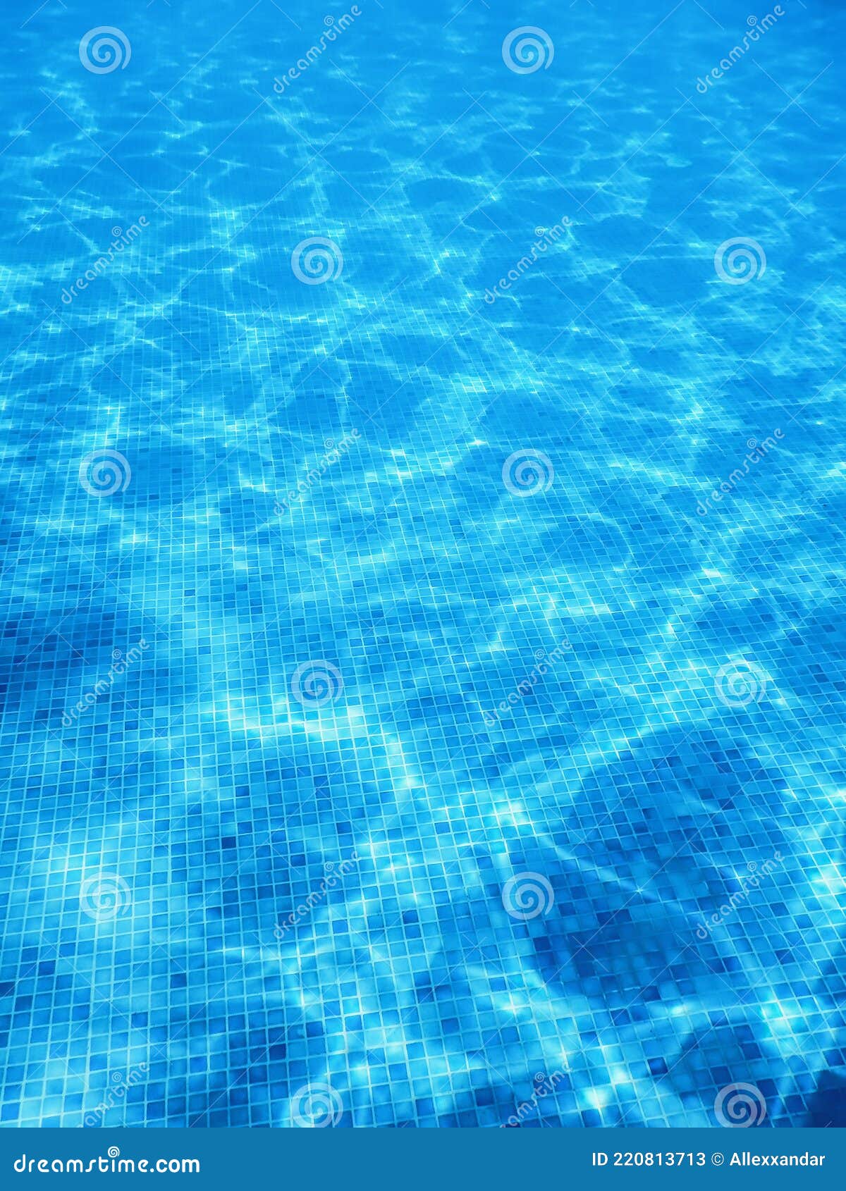 Underwater Swimming Pool Blue Tile, Water Ripples Stock Image - Image ...