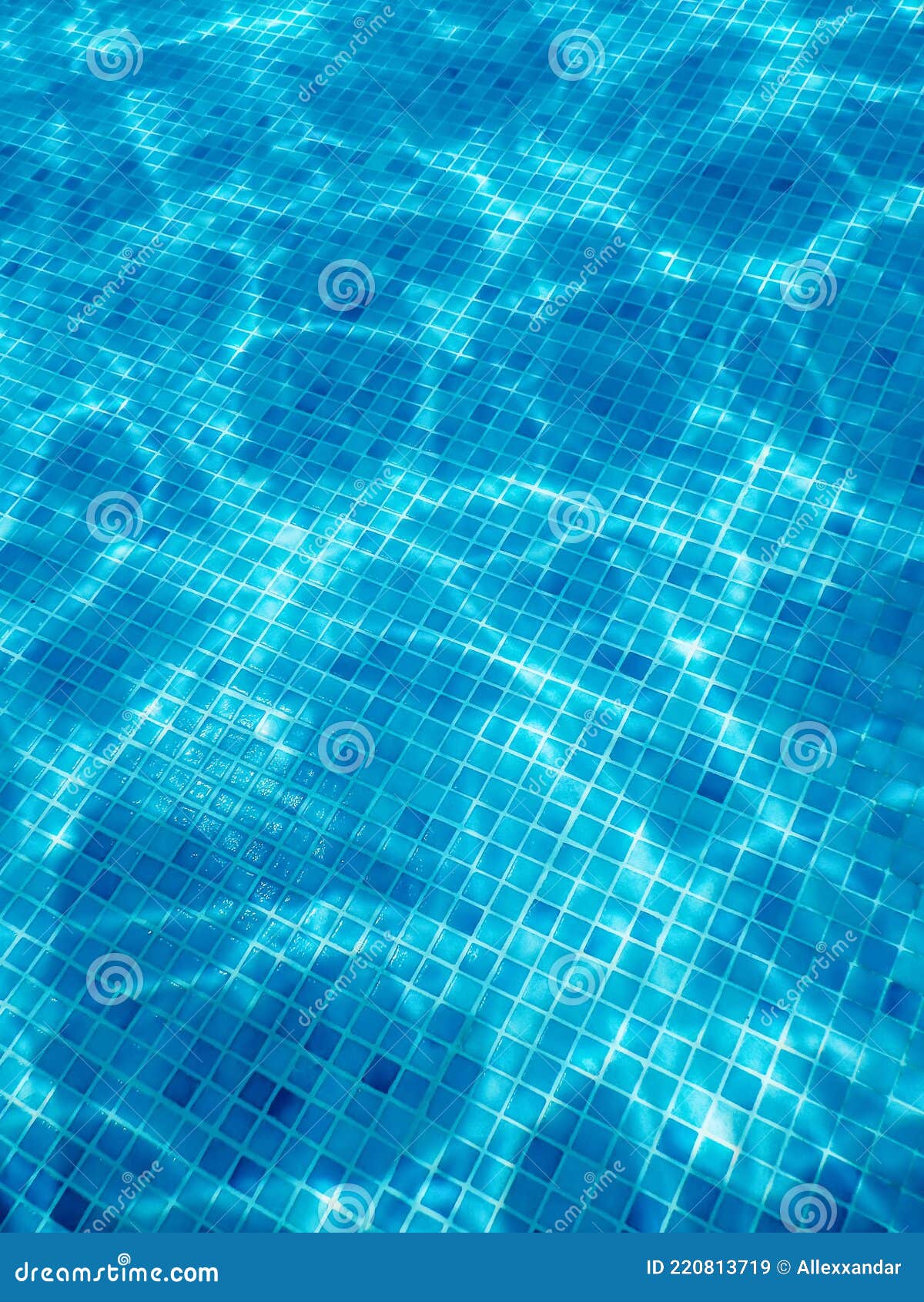 Underwater Swimming Pool Blue Tile, Water Ripples Stock Image - Image ...