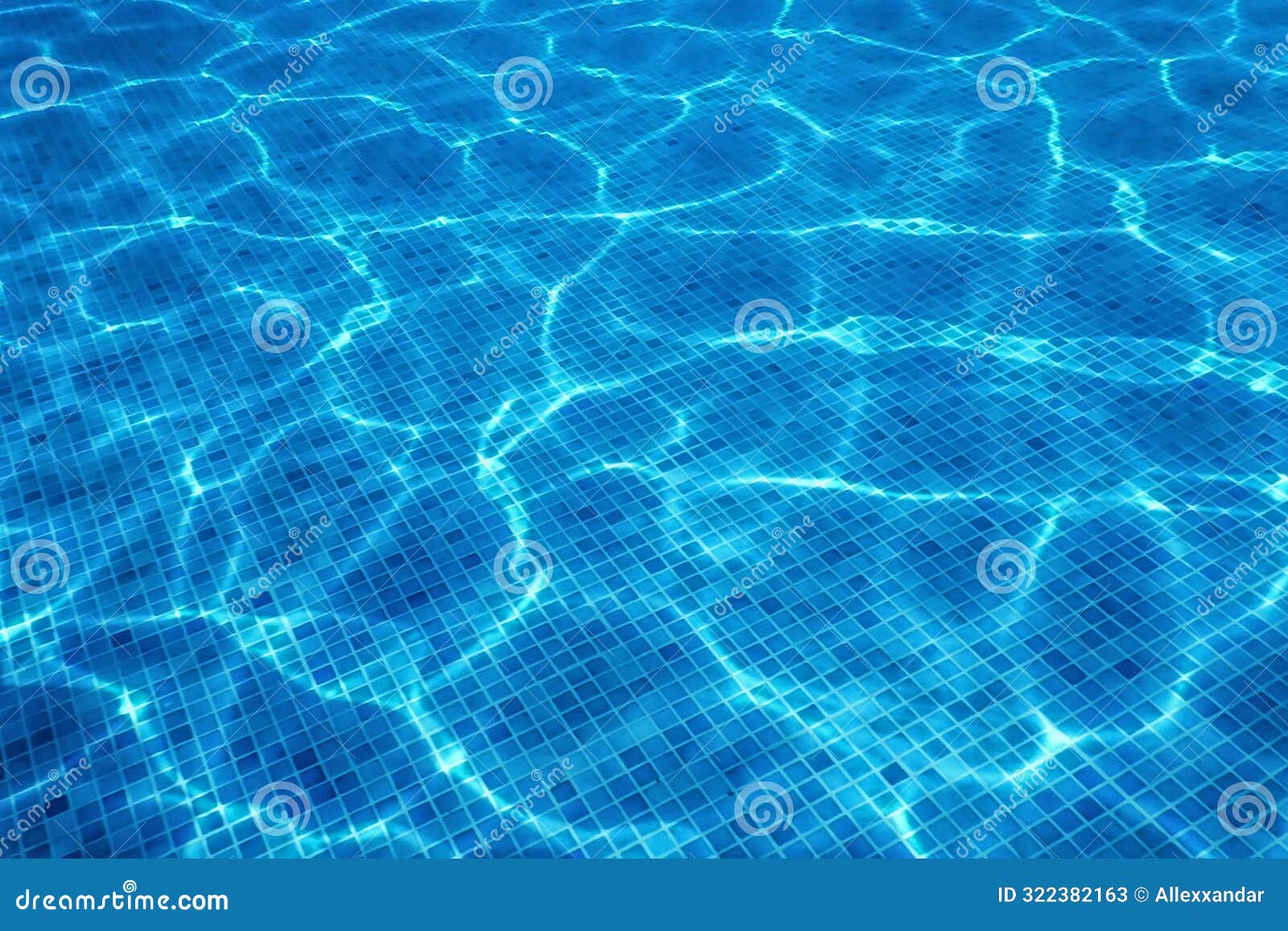 Underwater Swimming Pool Blue Tile, Water Ripples of Swimming Stock ...
