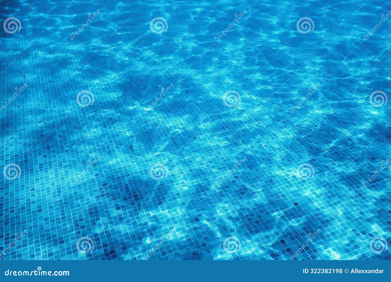 Underwater Swimming Pool Blue Tile, Water Ripples Stock Photo - Image ...