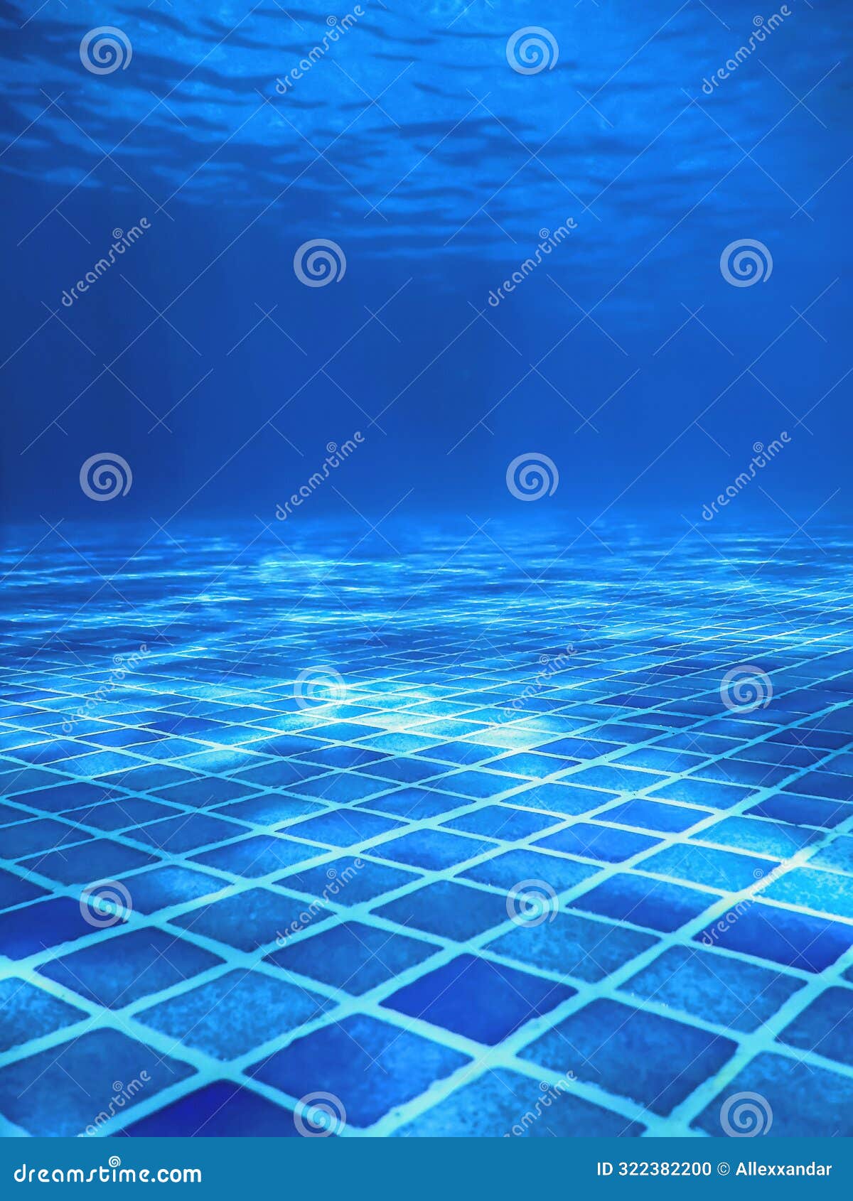 Underwater Swimming Pool Blue Tile, Water Ripples Stock Photo - Image ...