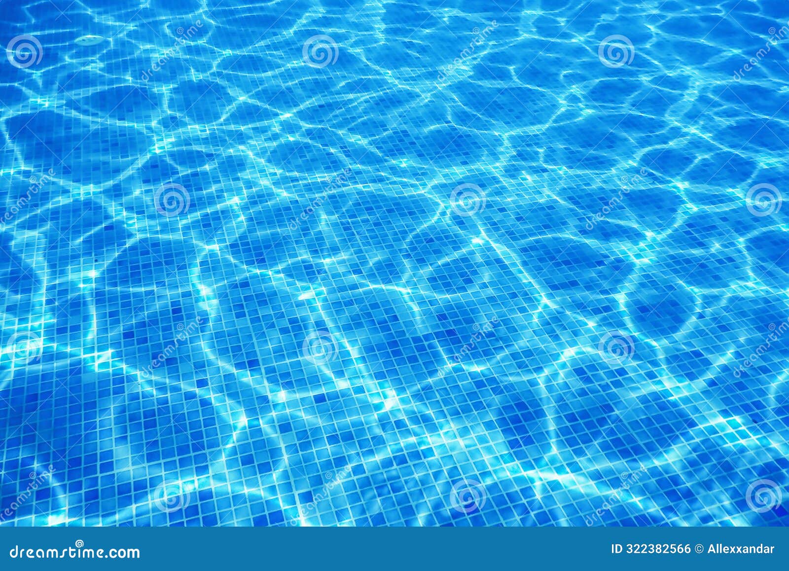 Underwater Swimming Pool Blue Tile, Water Ripples Stock Photo - Image ...