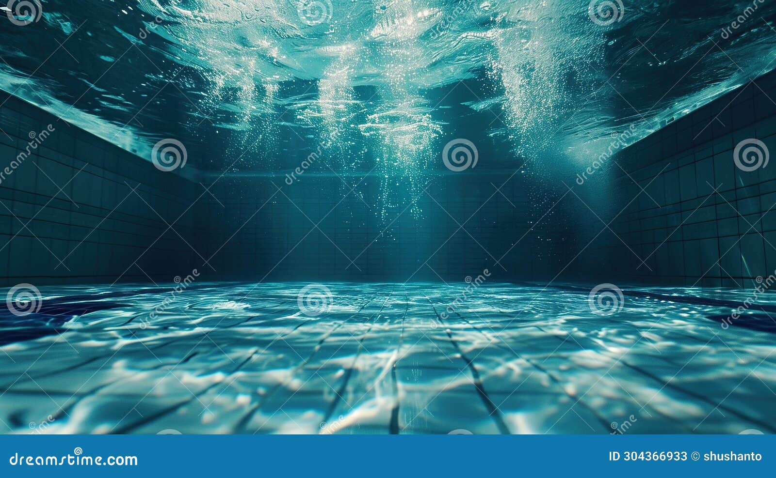 Underwater of the Swimming Pool a Fantasy Visual Stock Illustration ...