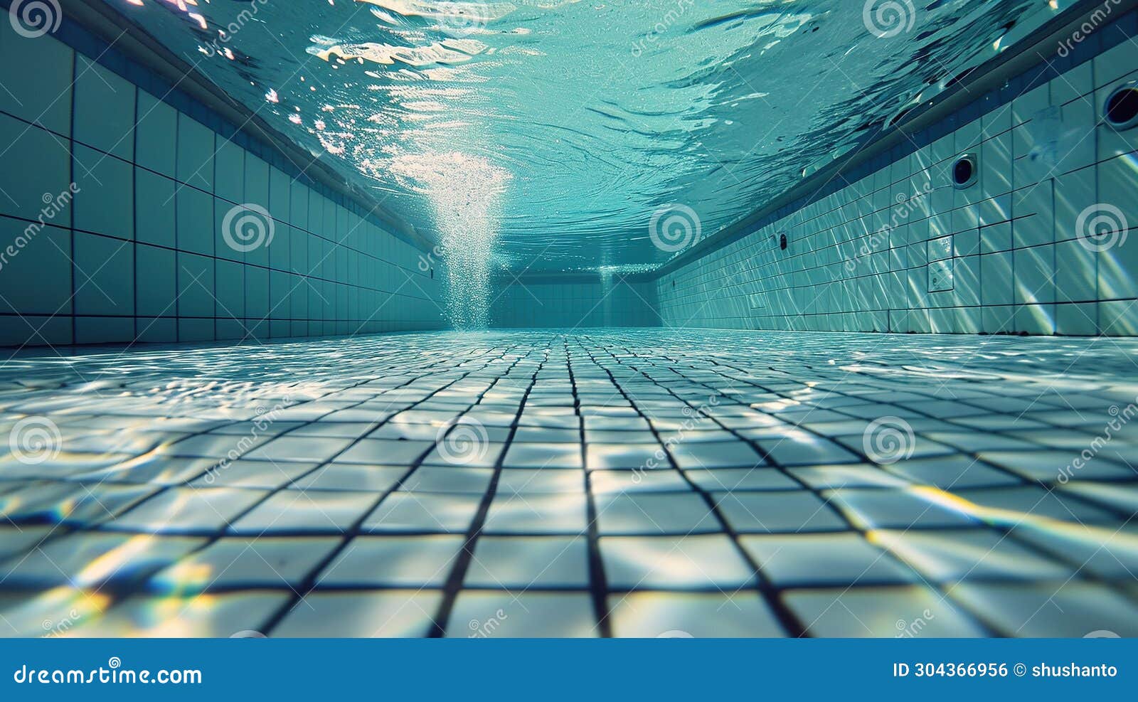 Underwater of the Swimming Pool a Fantasy Visual Stock Illustration ...