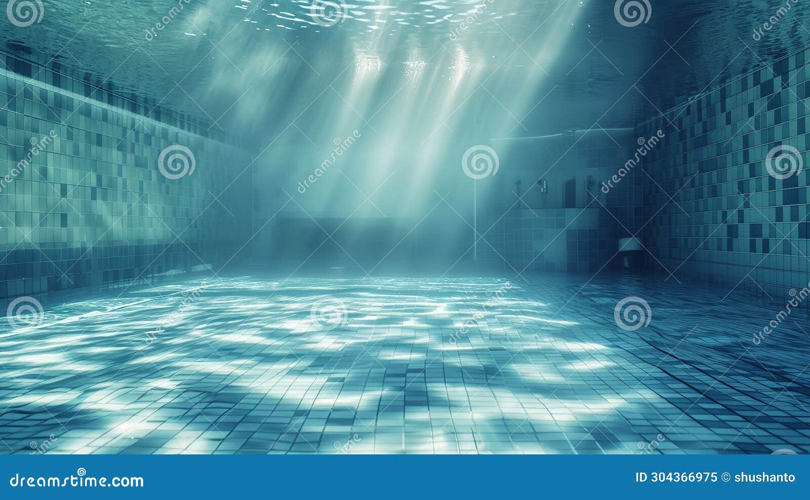 Underwater of the Swimming Pool a Fantasy Visual Stock Illustration ...