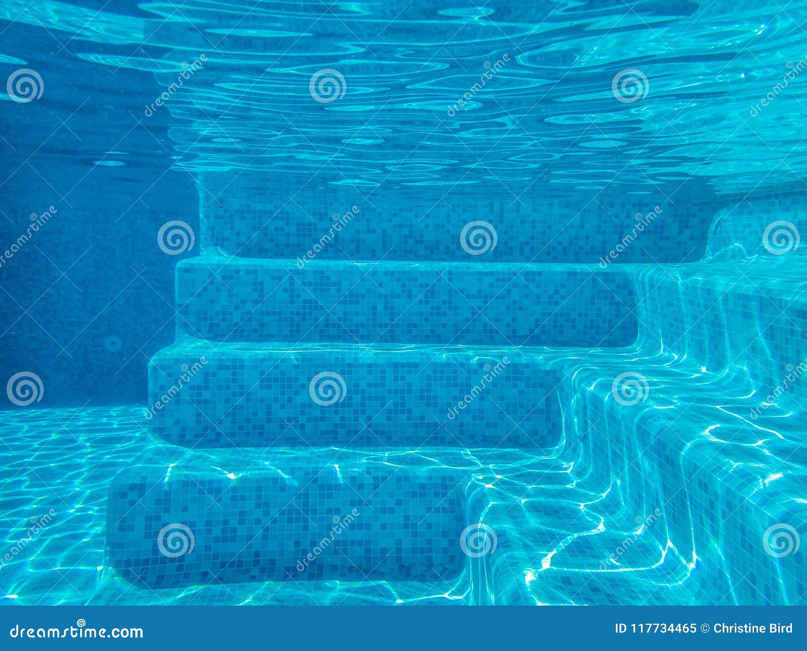 Underwater Swimming Pool Steps Stock Image - Image of cool, texture ...