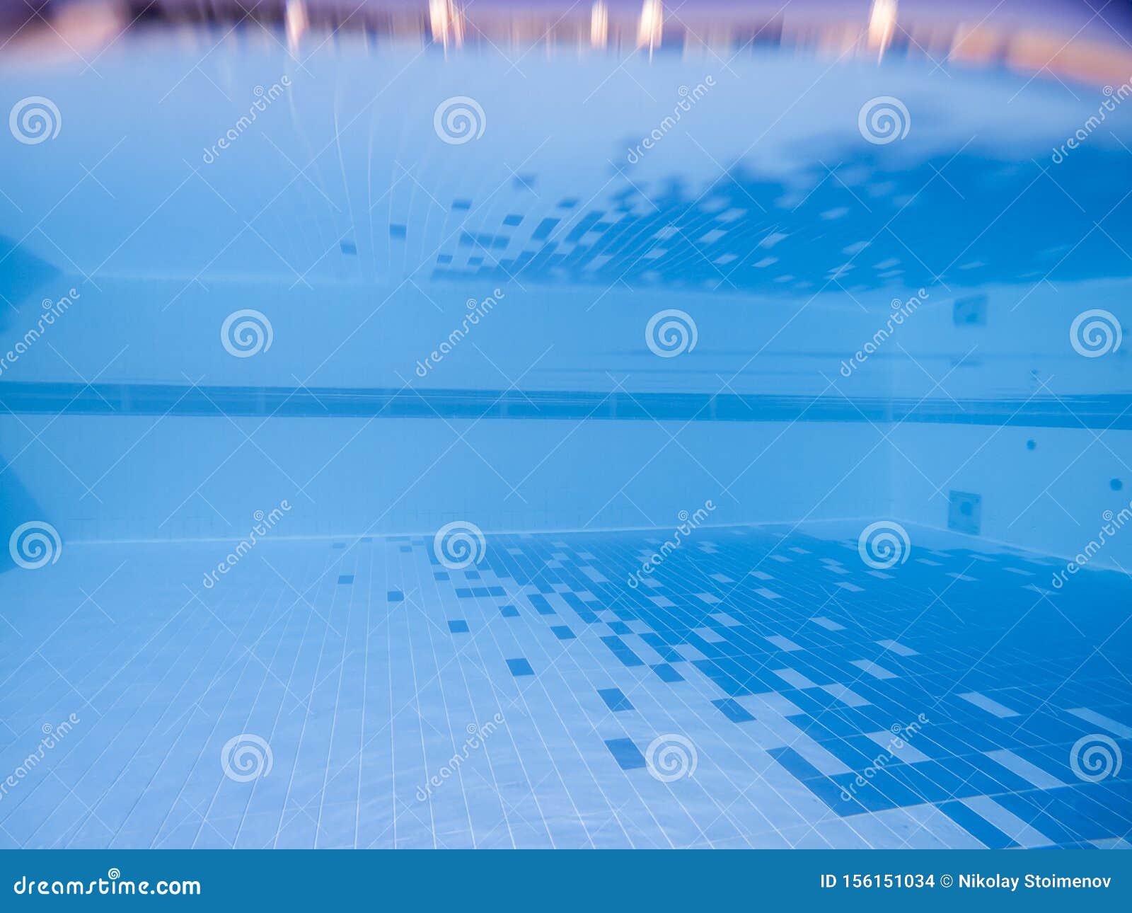 Underwater in a Swimming Pool with Tiles Stock Photo - Image of blue ...