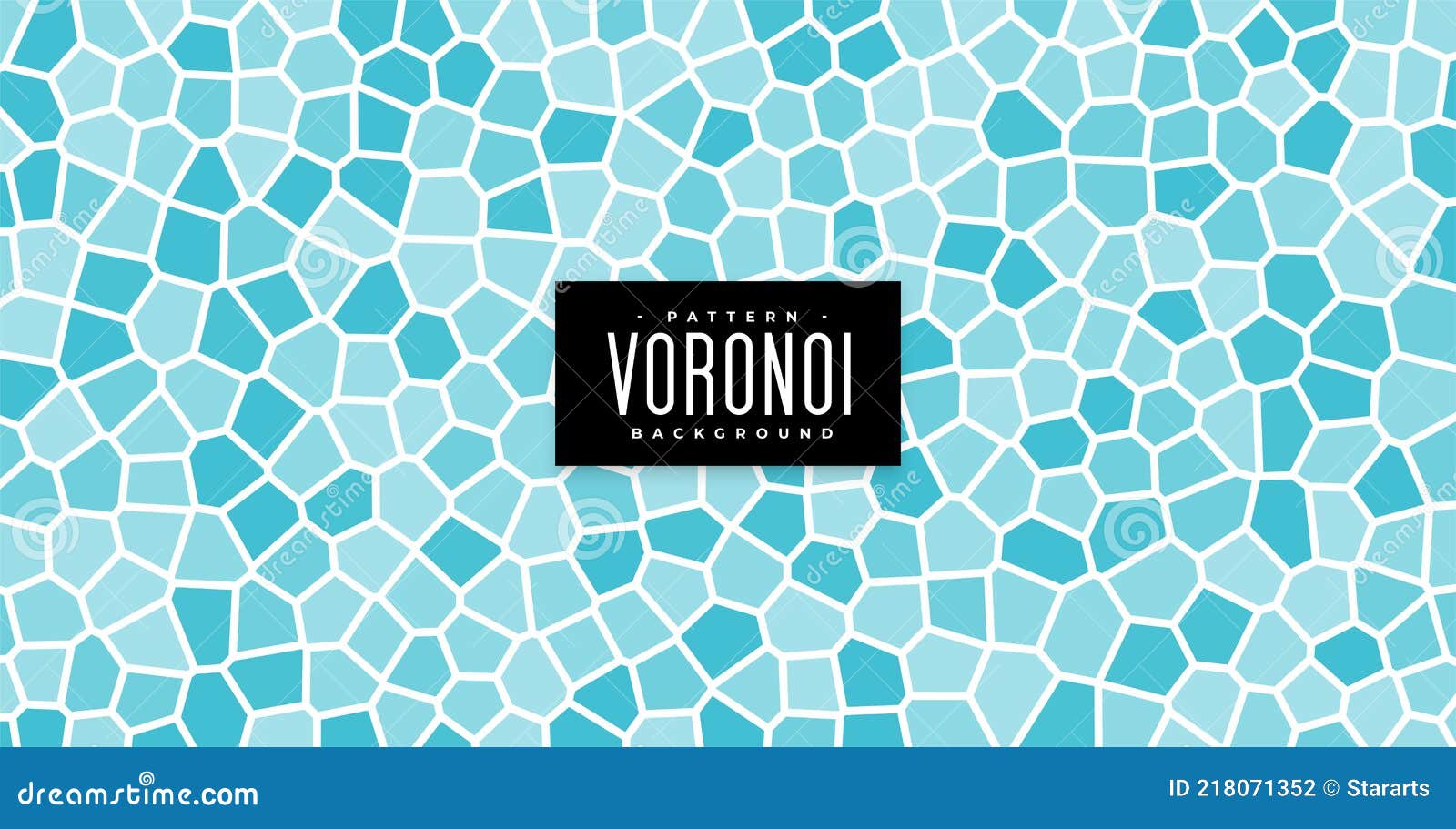 Underwater Tiles or Bathroom Wall Blue Voronoi Pattern Background Stock ...