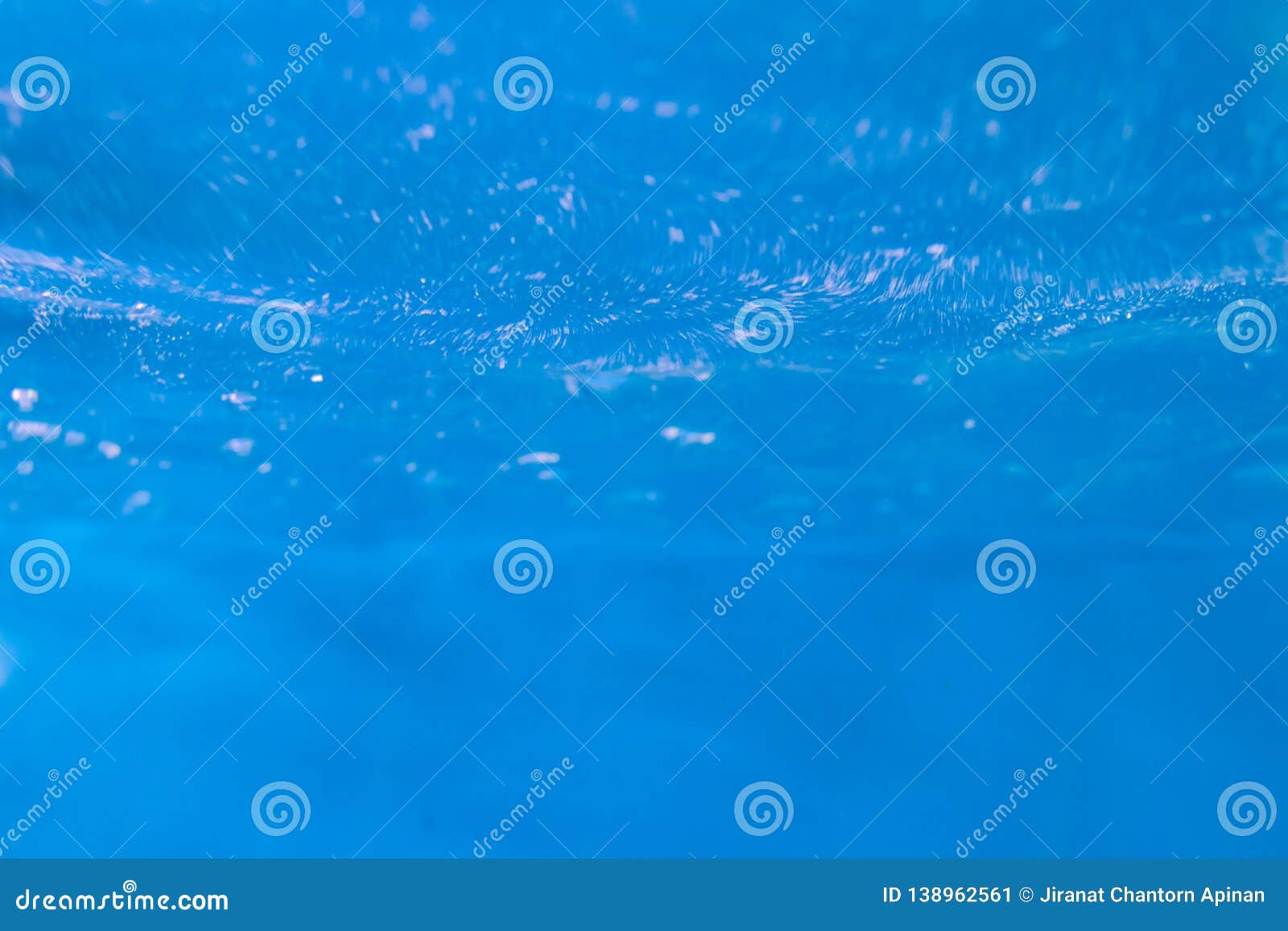 Underwater with the Top of Stream Blue Wave Stock Image - Image of ...