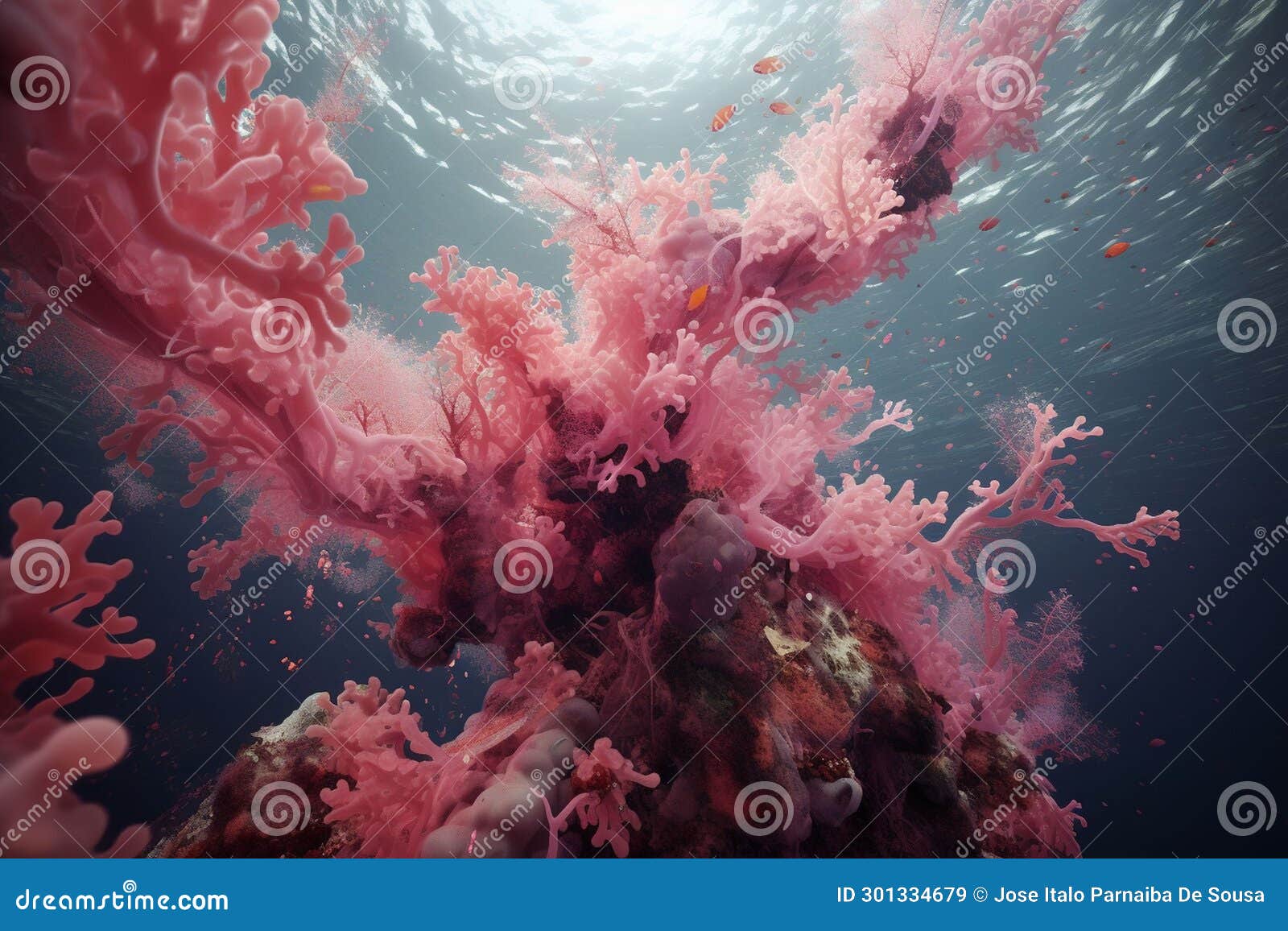 Underwater Unity Coral Reefs and Marine Life Stock Illustration ...