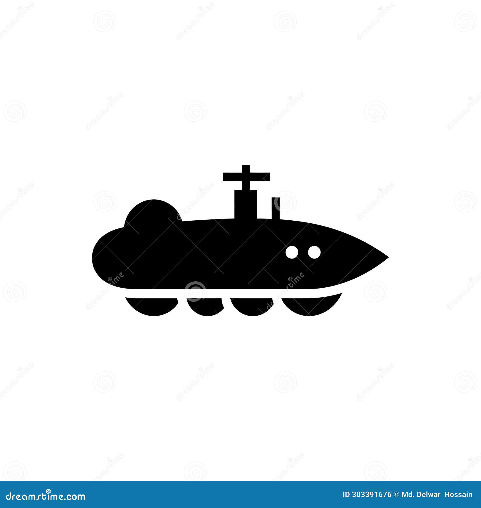 Underwater vessel icon stock vector. Illustration of subaquatic - 303391676