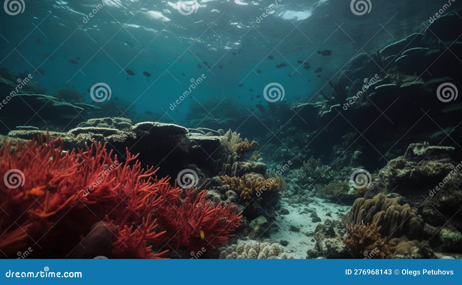 An Underwater View of Corals and Seaweed in the Ocean Stock ...
