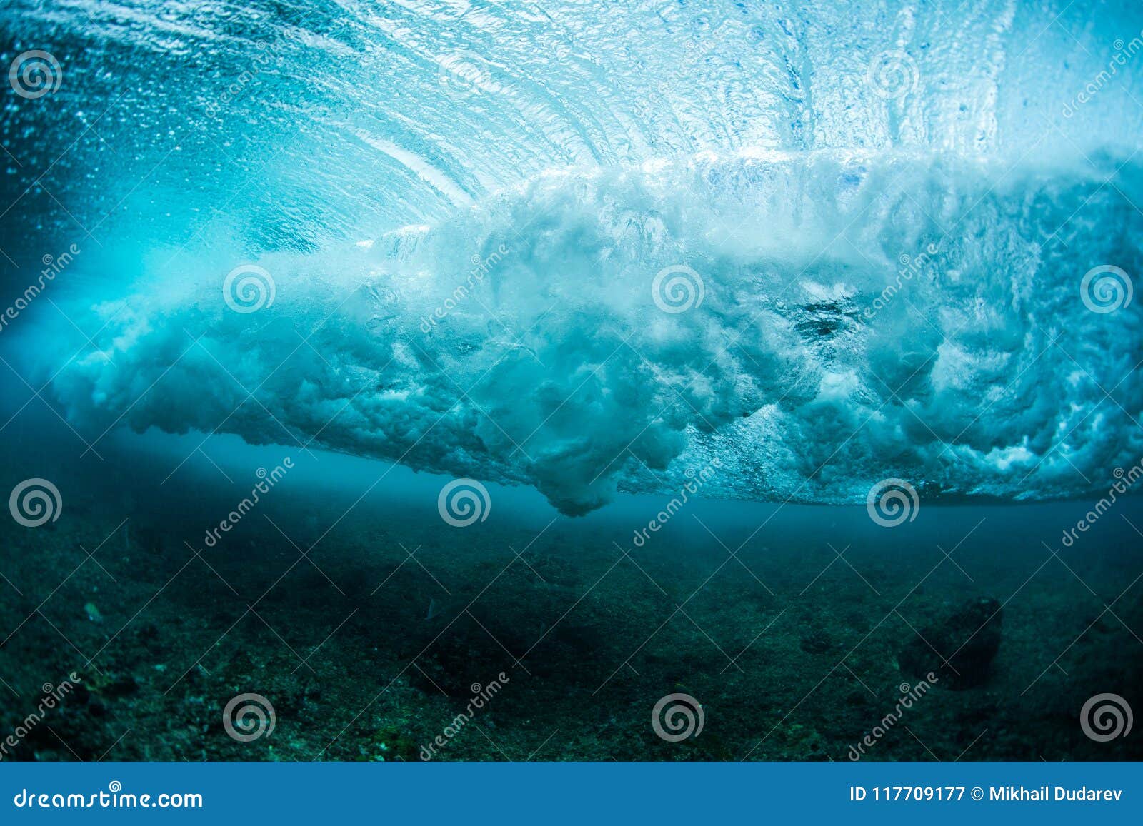 Underwater View of the Ocean Wave Stock Image - Image of reef, wave ...