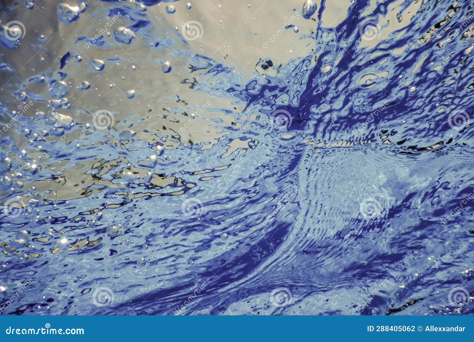 Underwater View of the Swimming Pool Surface Stock Photo - Image of ...