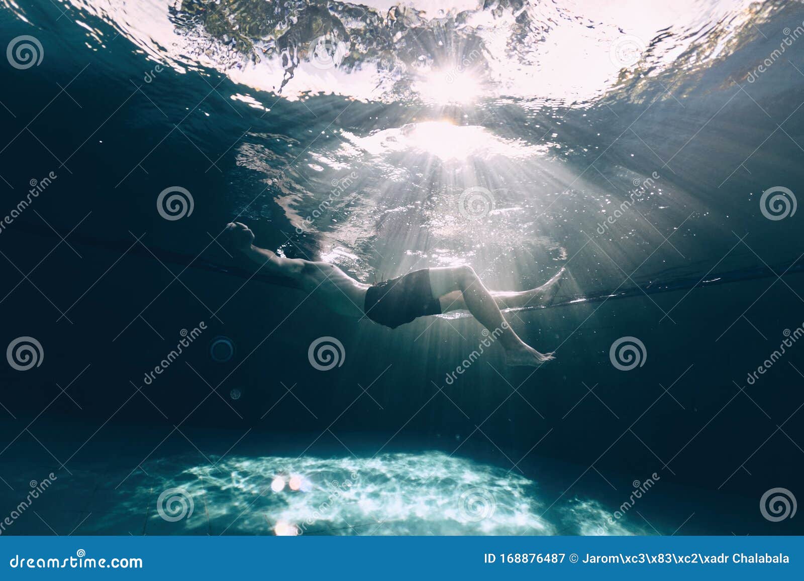 Underwater View in Swimming Pool Stock Image - Image of recreation ...