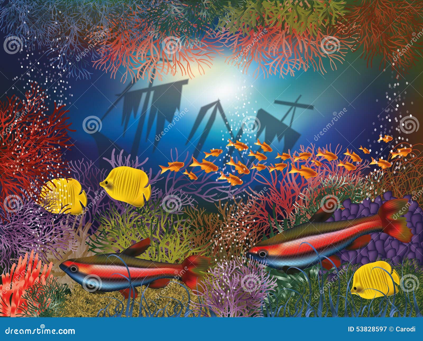 Fish Underwater Drawing