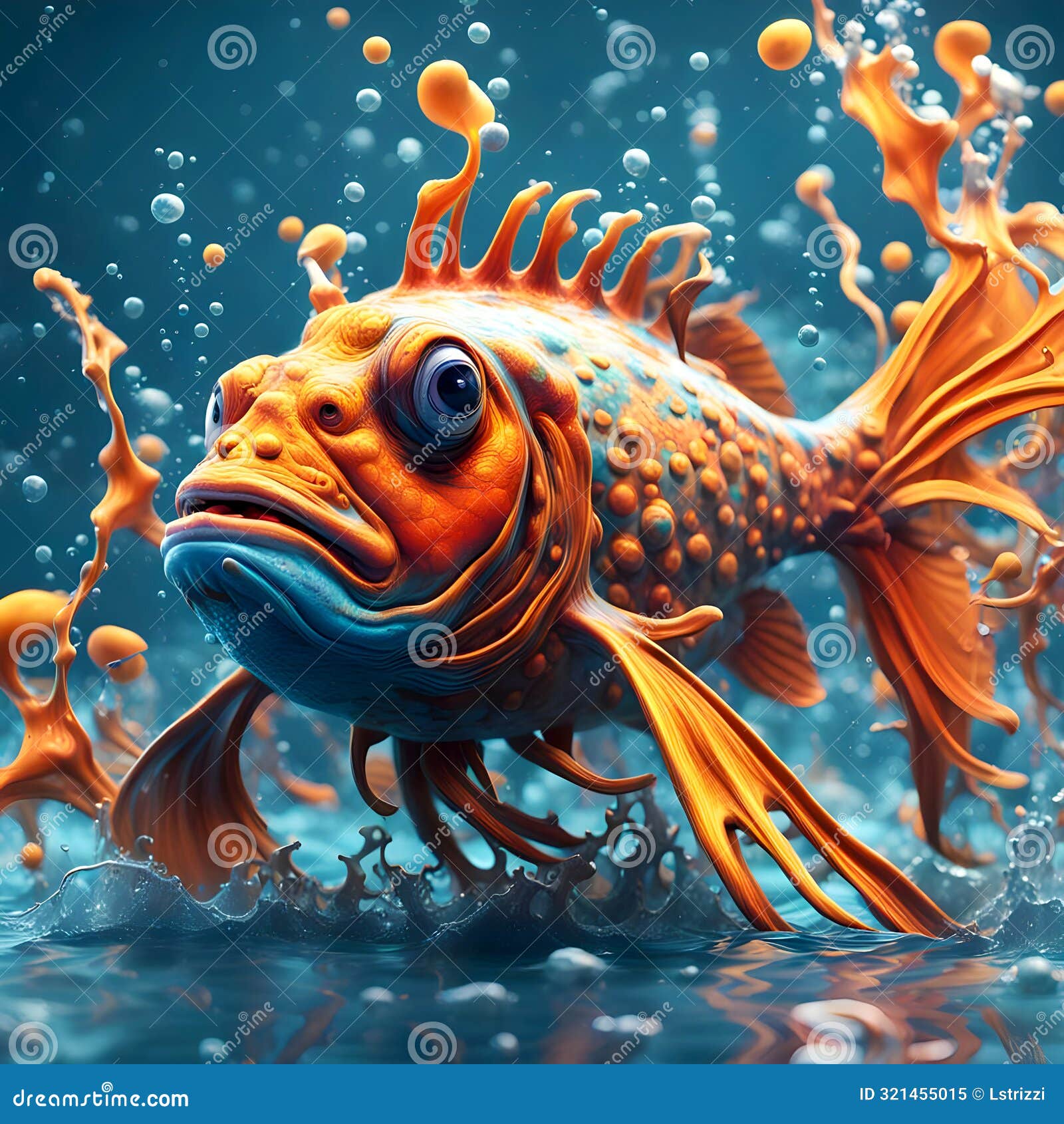 Water Creature In Bedroom Stock Illustration | CartoonDealer.com #329679652