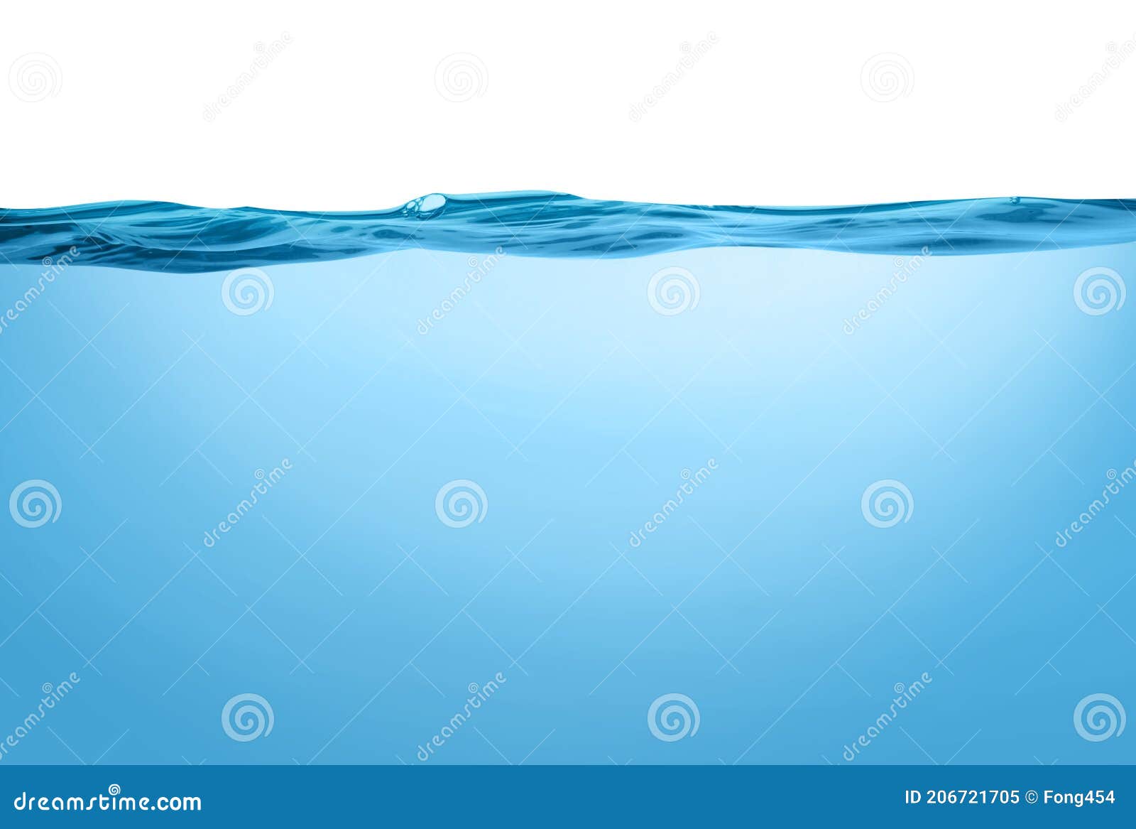 Underwater Water Line Isolated on White Stock Image - Image of motion ...