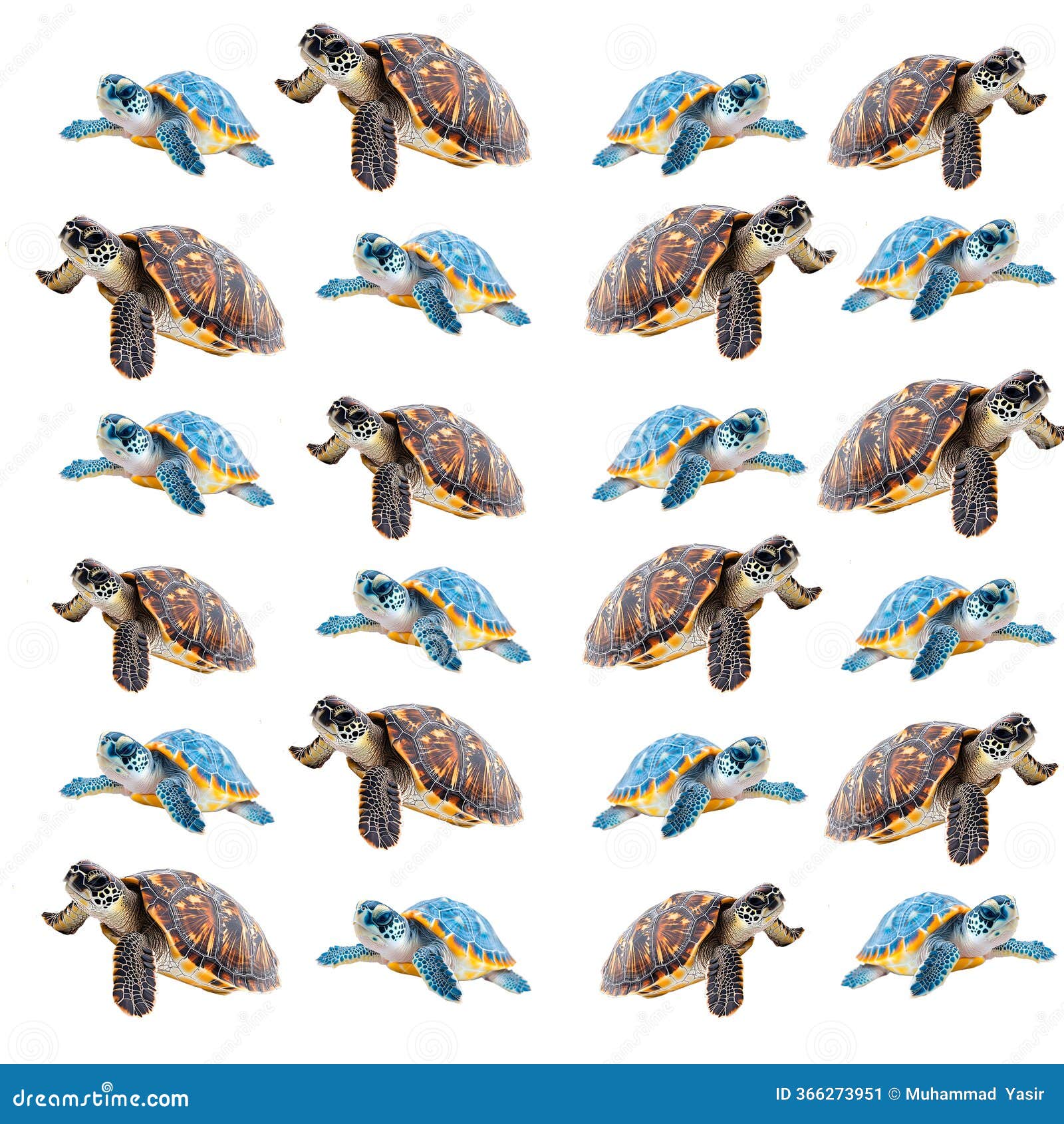 Hawksbill Sea Turtle Cartoon Vector | CartoonDealer.com #71114431