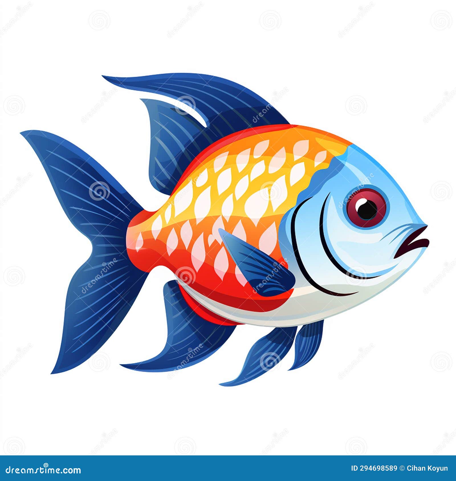 Underwater Wonders Exotic Fish Drawing Stock Illustration ...