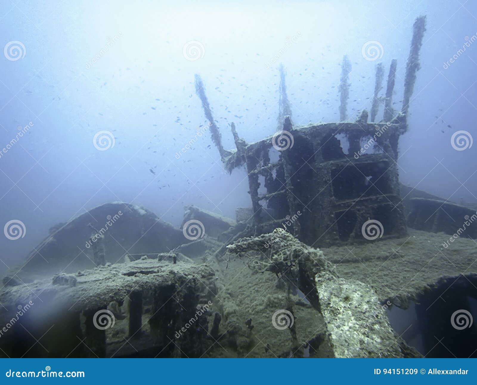 Underwater Wreck. Underwater Shipwreck Stock Image - Image of tourism ...