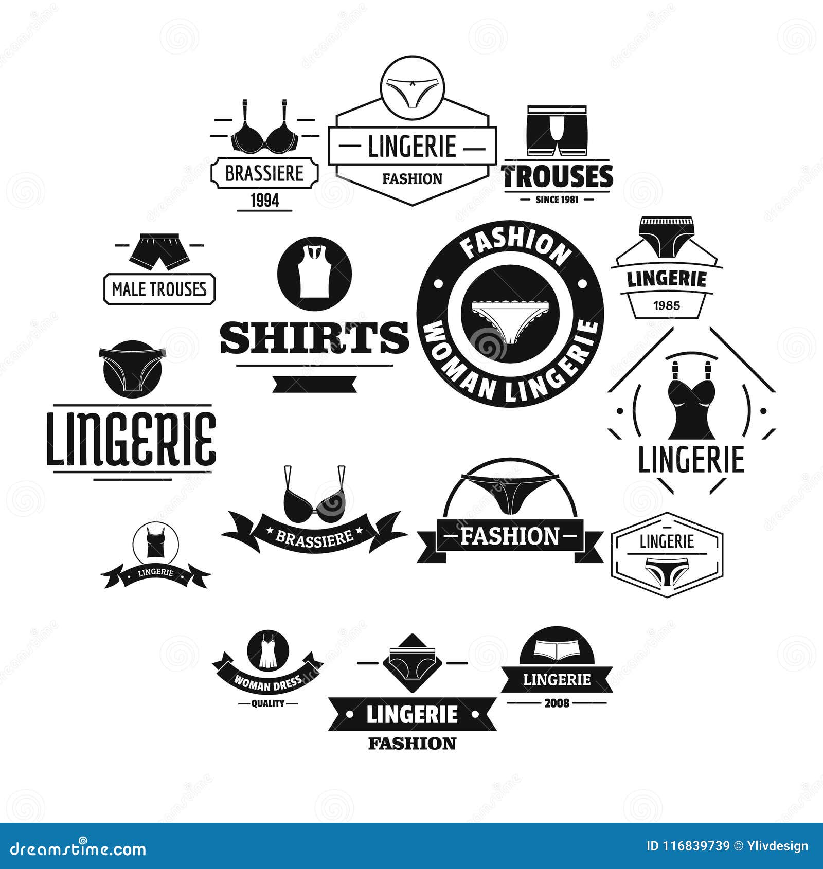 Underwear Logo Icons Set, Simple Style Stock Vector - Illustration of ... Underwear Logo Icons Set, Simple Style Stock Vector - Illustration of ...