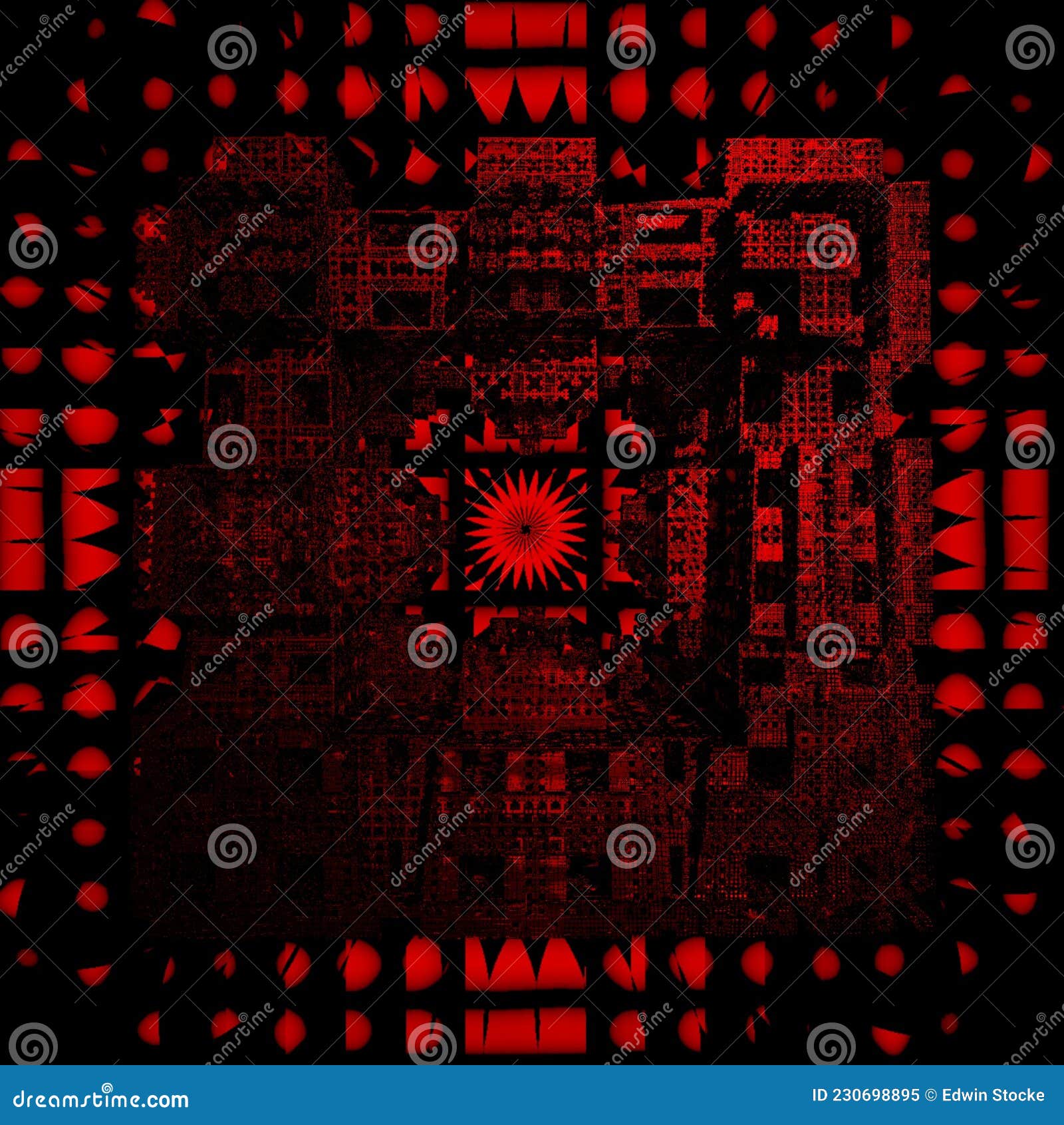 Underworld Matrix Box from Hell Stock Illustration - Illustration of ...