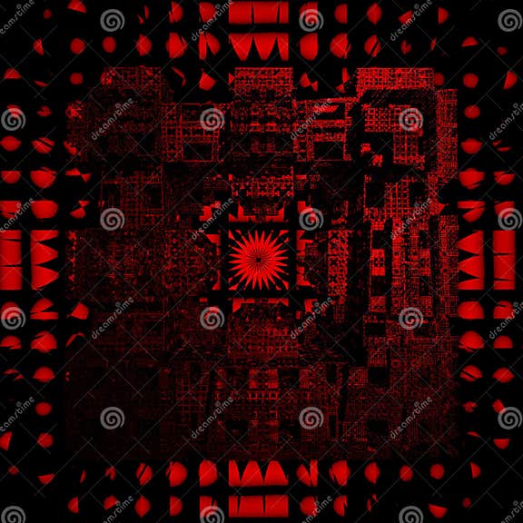 Underworld Matrix Box from Hell Stock Illustration - Illustration of ...