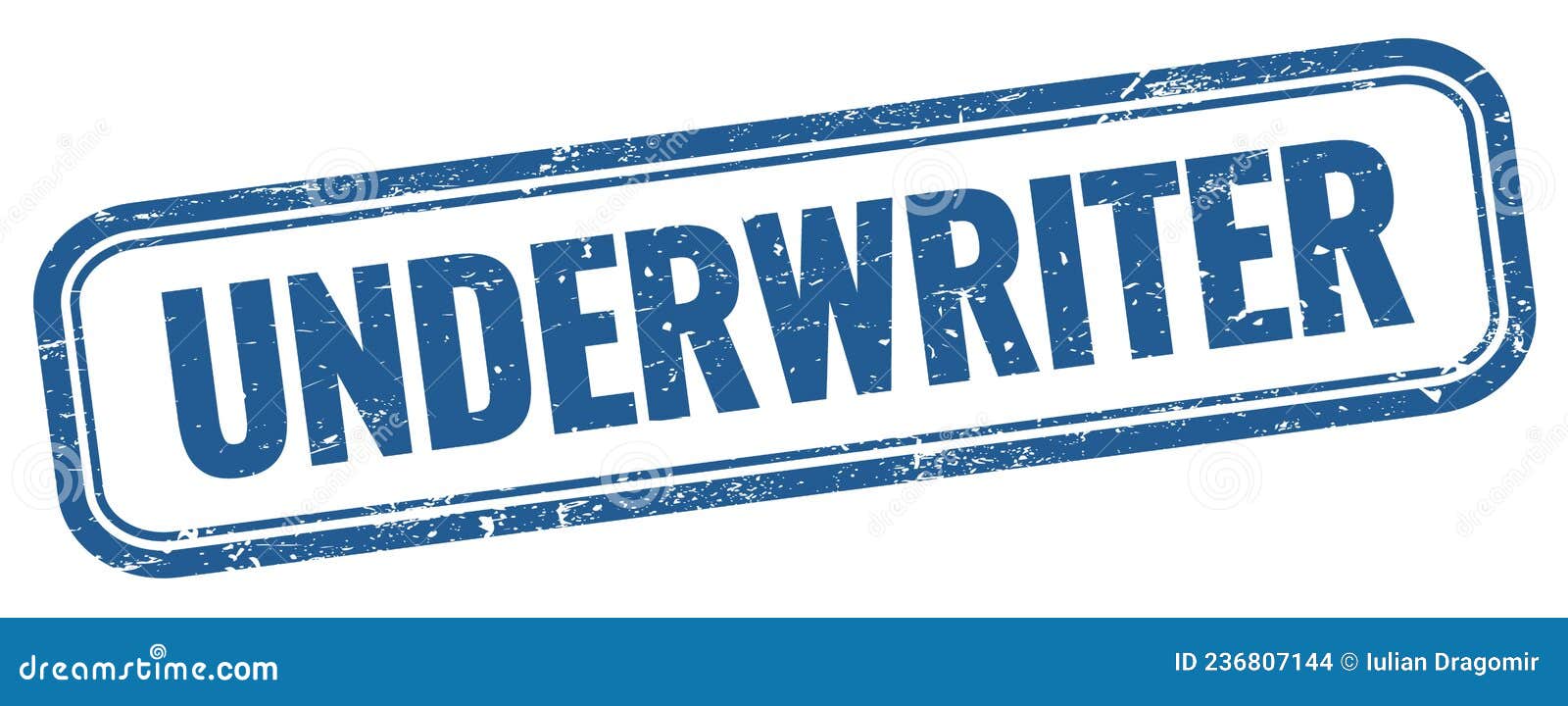 UNDERWRITER Text On Red Brown Ribbon Stamp Royalty-Free Stock Image ...