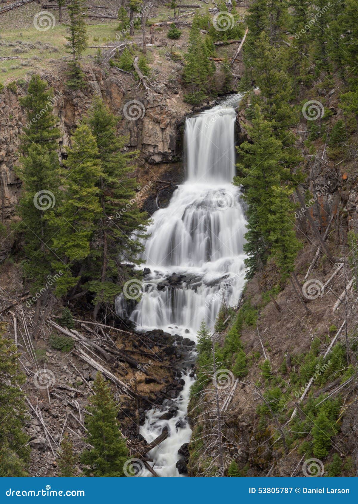 Undine Falls stock image. Image of wyoming, landscape - 53805787