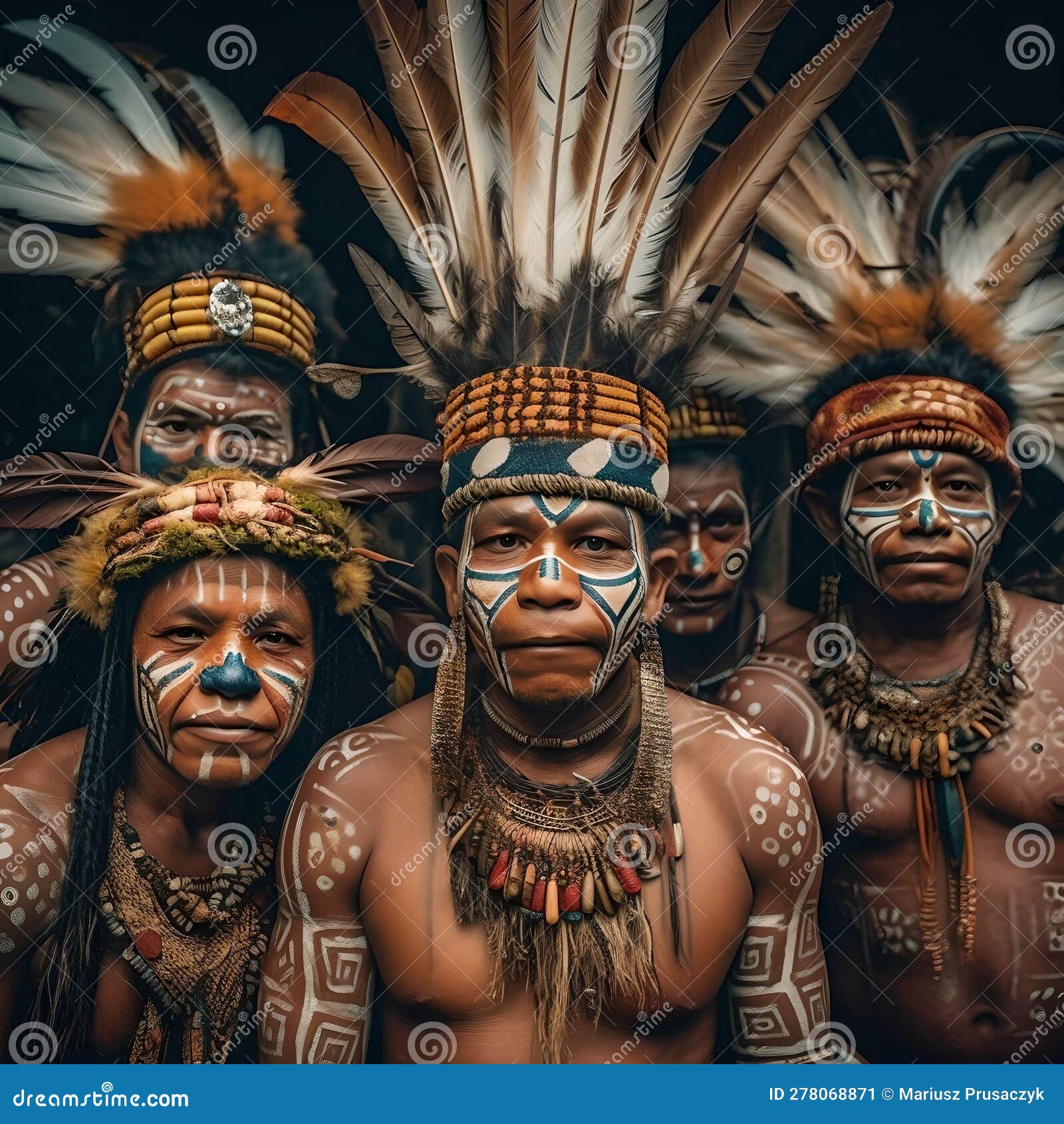 Undiscovered Tribes of the Amazon Jungle. Generative AI. Stock ...