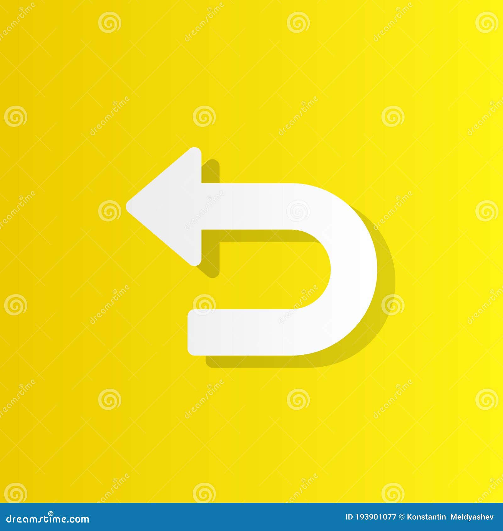 Undo, Arrow Back White Icon with Shadow Stock Illustration ... Undo, Arrow Back White Icon with Shadow Stock Illustration ...