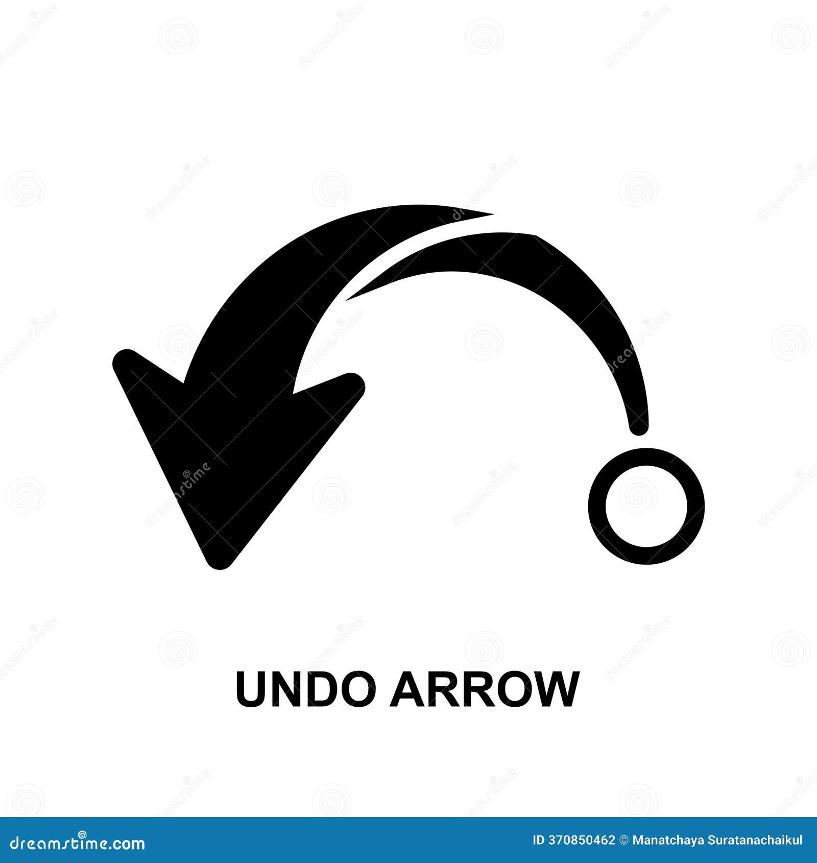 Undo Arrow Sign Icon Black Line Art Vector Logo Set | CartoonDealer.com ...
