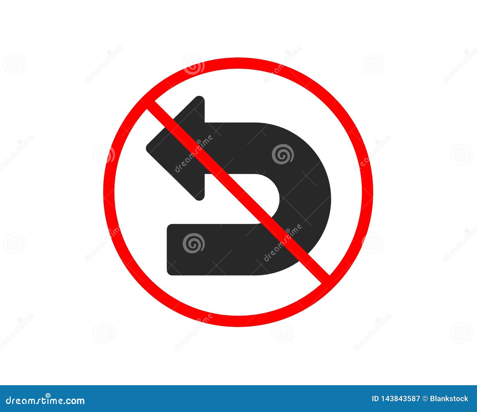 Undo Arrow Icon. Left Turn. Vector Stock Vector - Illustration of turn ...
