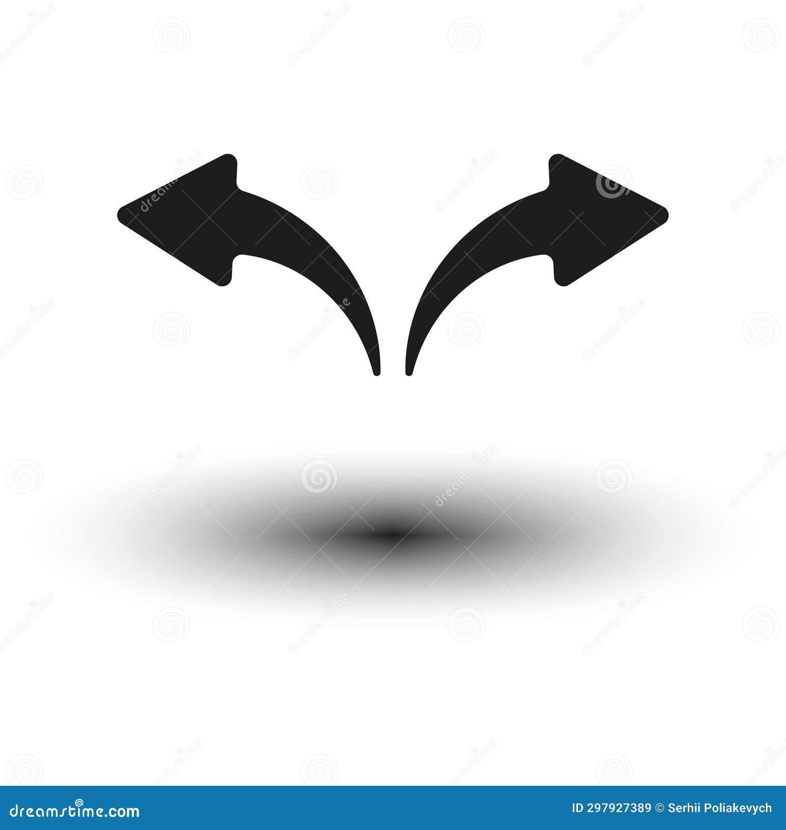 Undo Arrow Icon. Redo Arrow Icon. Curvy Arrow Circle Sign. Direction ...