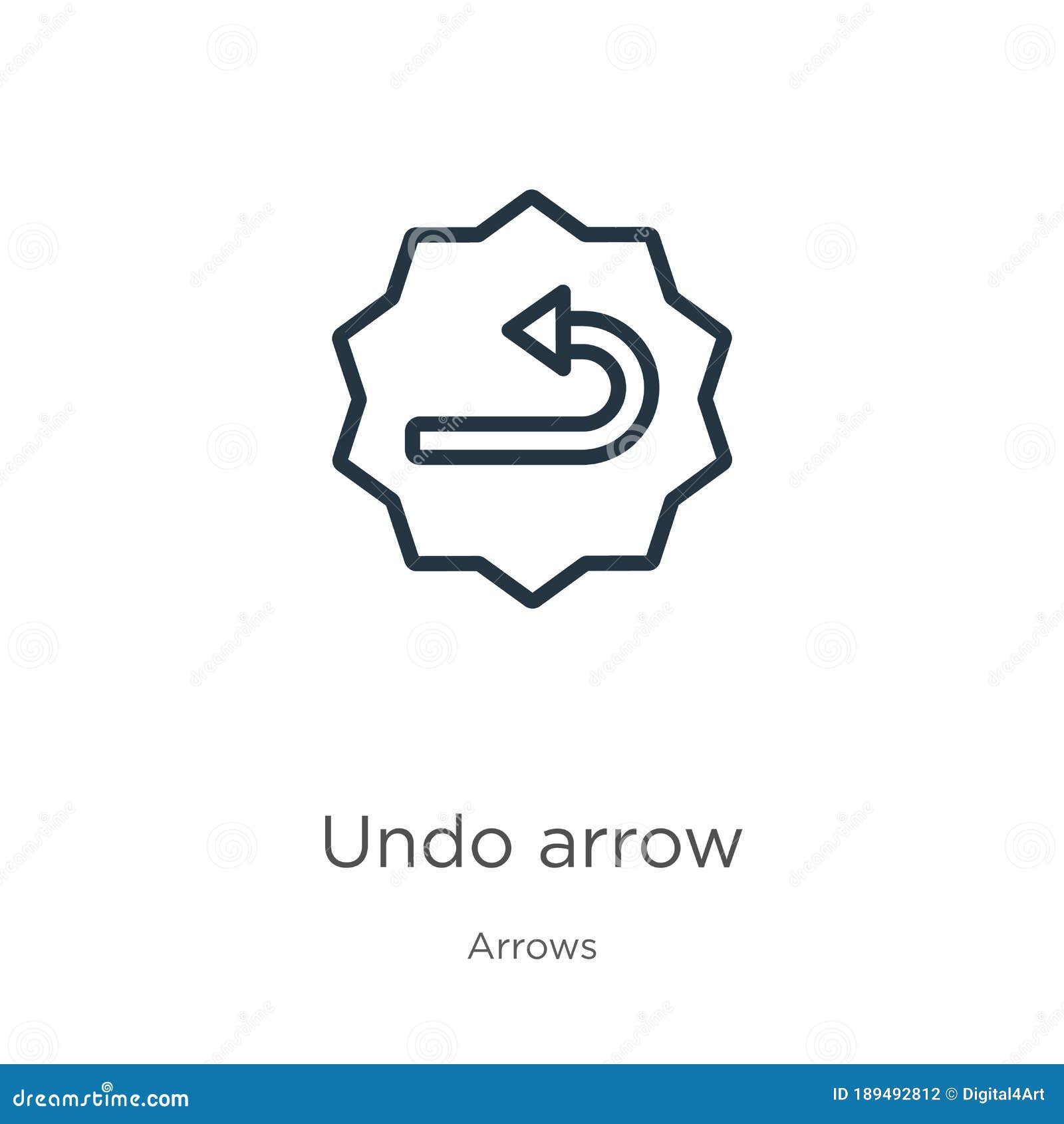 Undo Arrow Icon. Thin Linear Undo Arrow Outline Icon Isolated on White ... Undo Arrow Icon. Thin Linear Undo Arrow Outline Icon Isolated on White ...