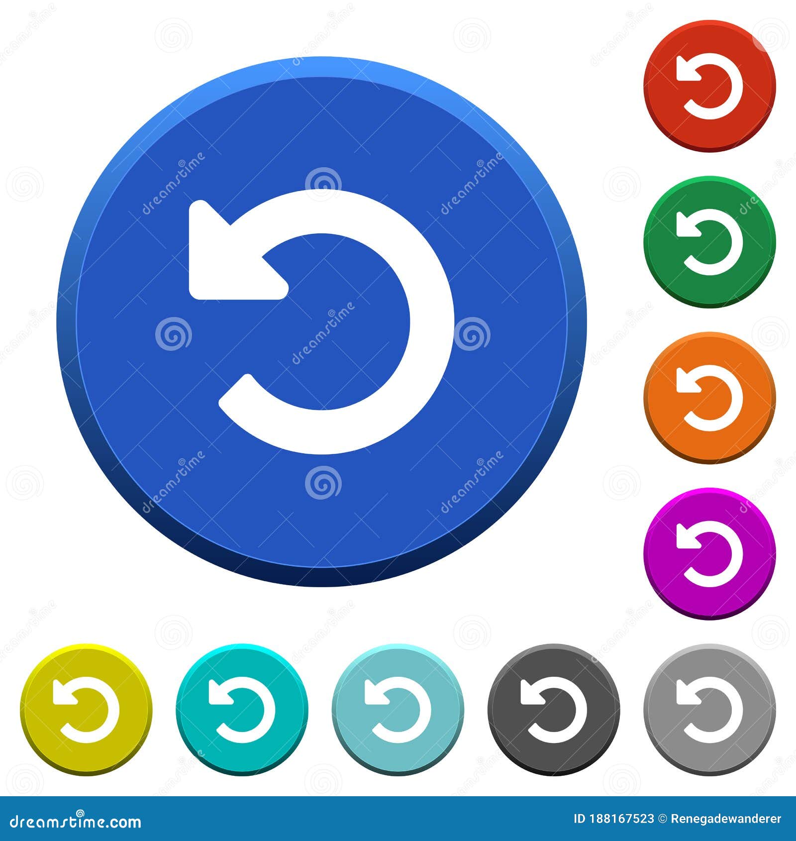 Undo Changes Beveled Buttons Stock Vector - Illustration of backstep ...