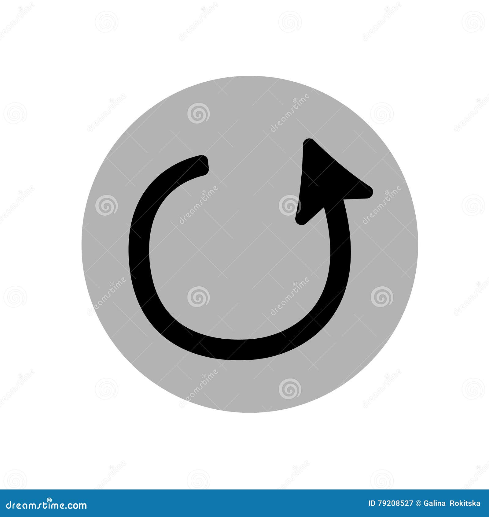Undo Changes Media Player Icon Illustration. Gray and Black Icon ...