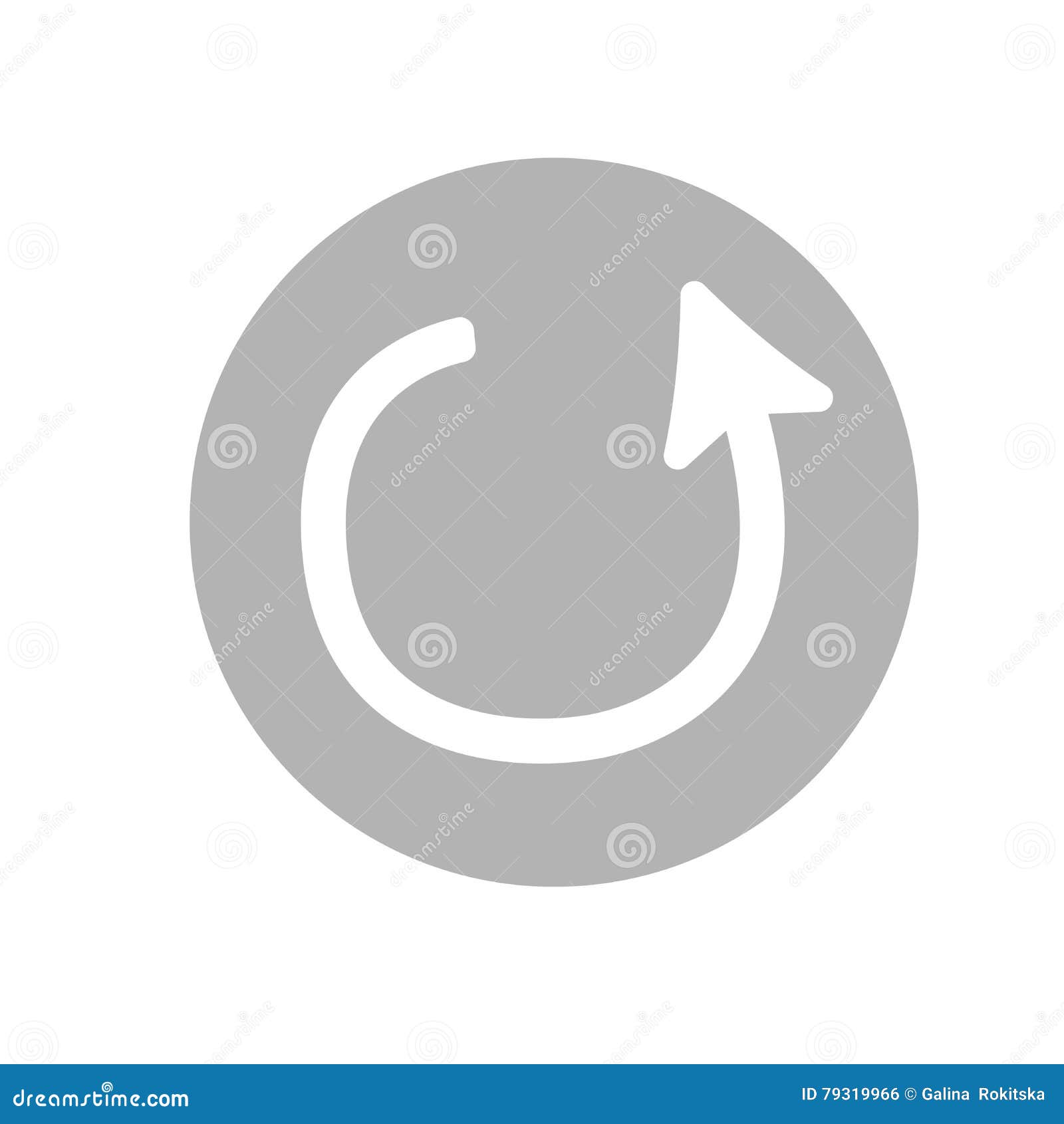Undo Changes Media Player Icon Illustration. Gray and White Icon ...