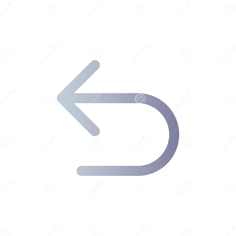 Undo Flat Gradient Color Ui Icon Stock Vector - Illustration of program, step: 254319863