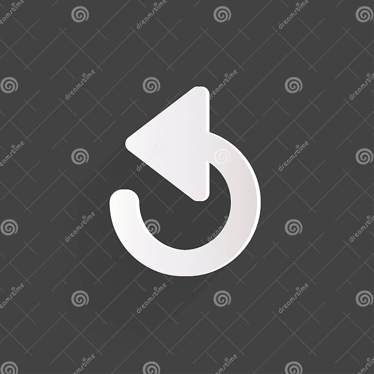 Undo Icon, Back Arrow Symbol Stock Vector - Illustration of arrow, loop ...
